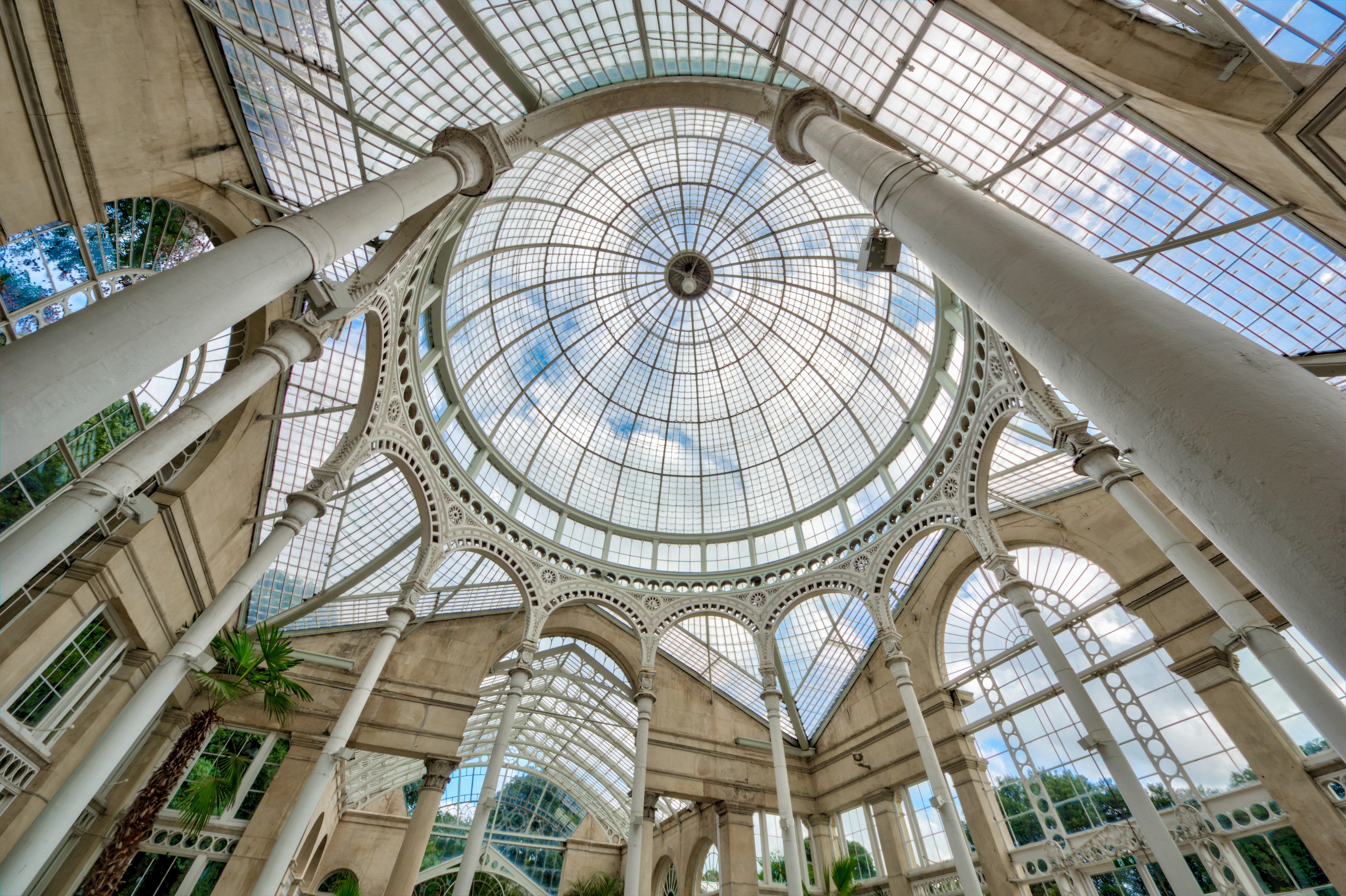 Caged Sky: The Glass Dome's Aerial Cathedral