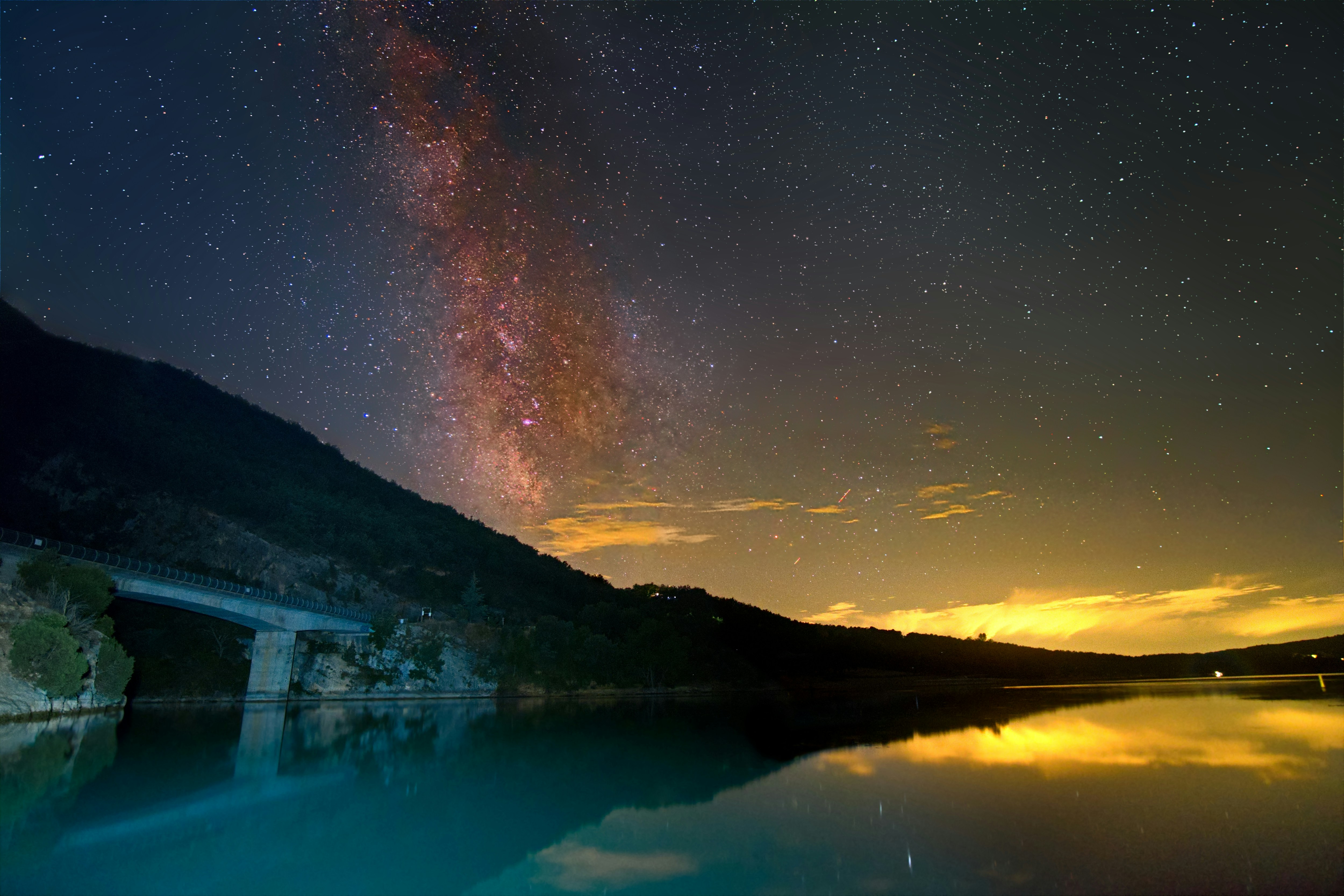 Milky Way over a Silent Reservoir