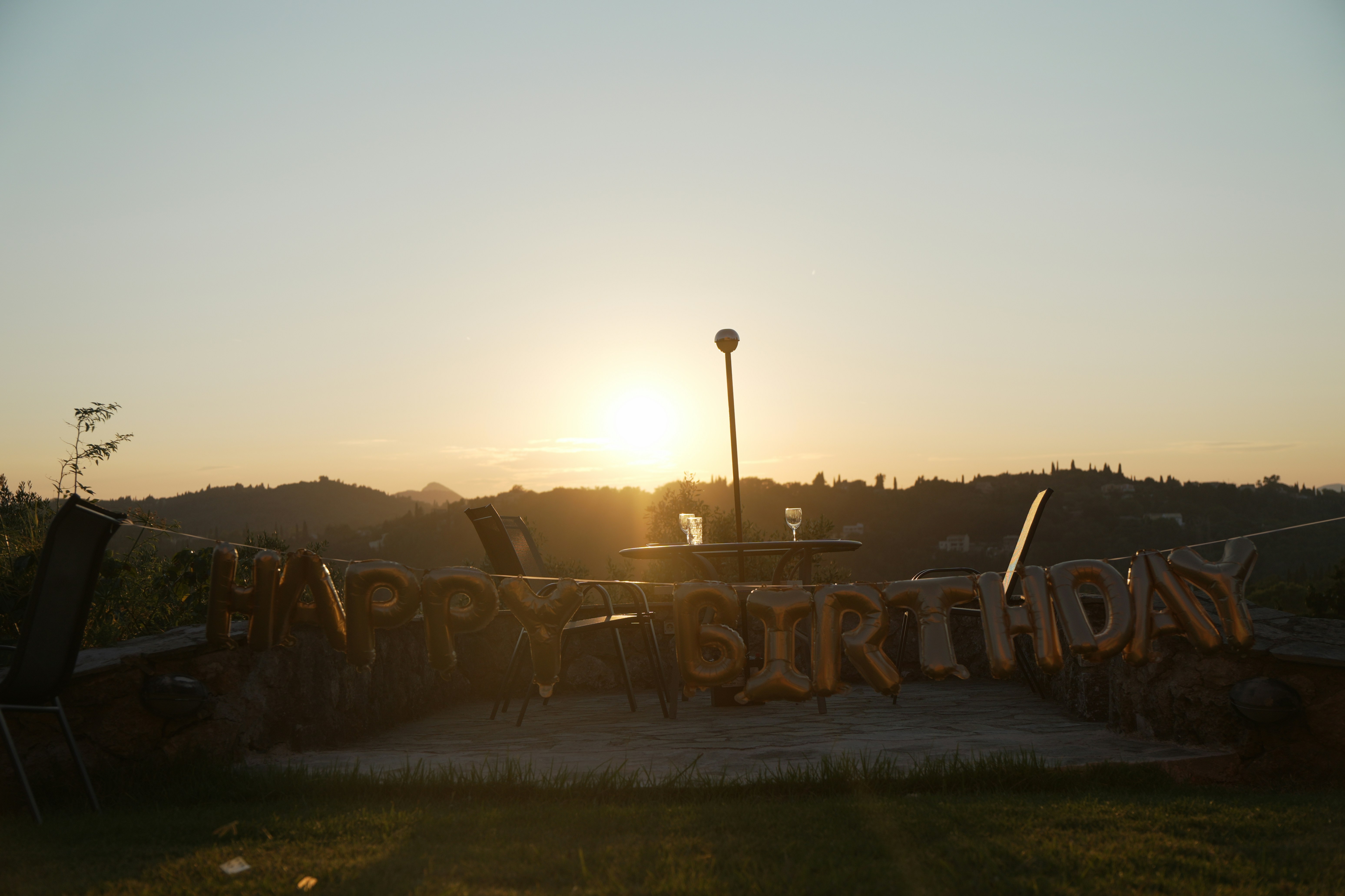 Sunset Echoes Over a Birthday Terrace