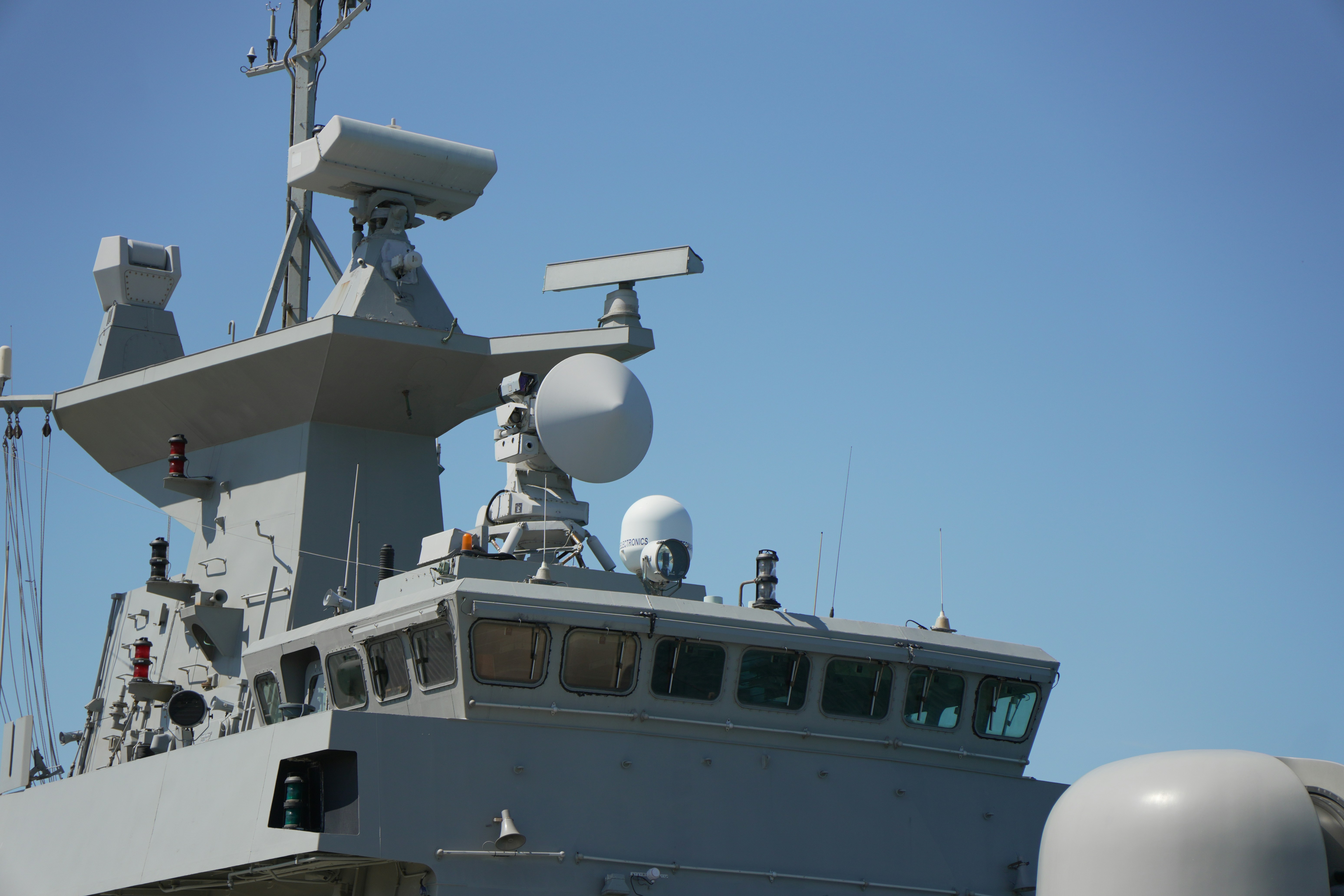 Bridge of Steel: A Navy Vessel Reaches the Horizon