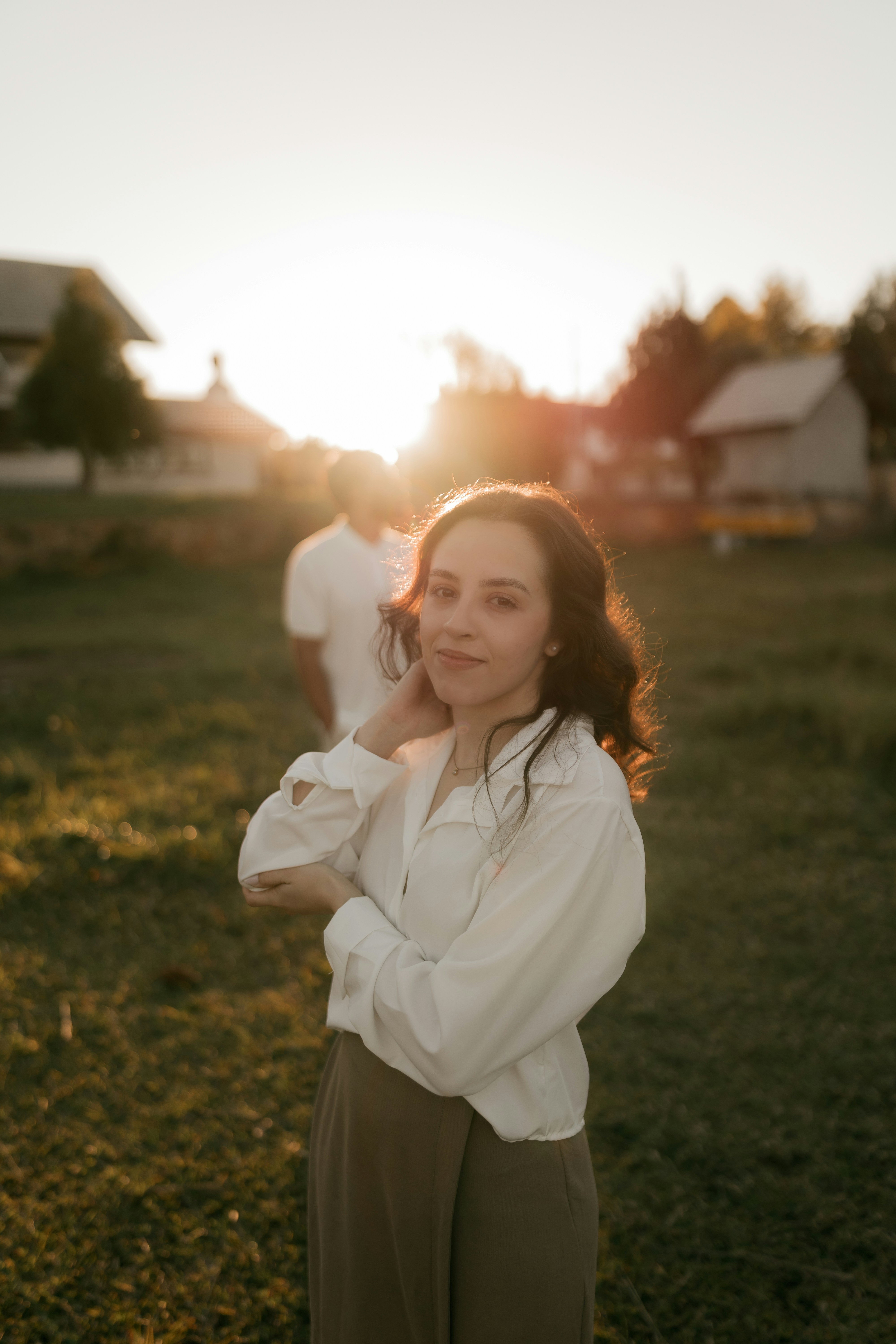 Golden Hour Portrait in a Quiet Field