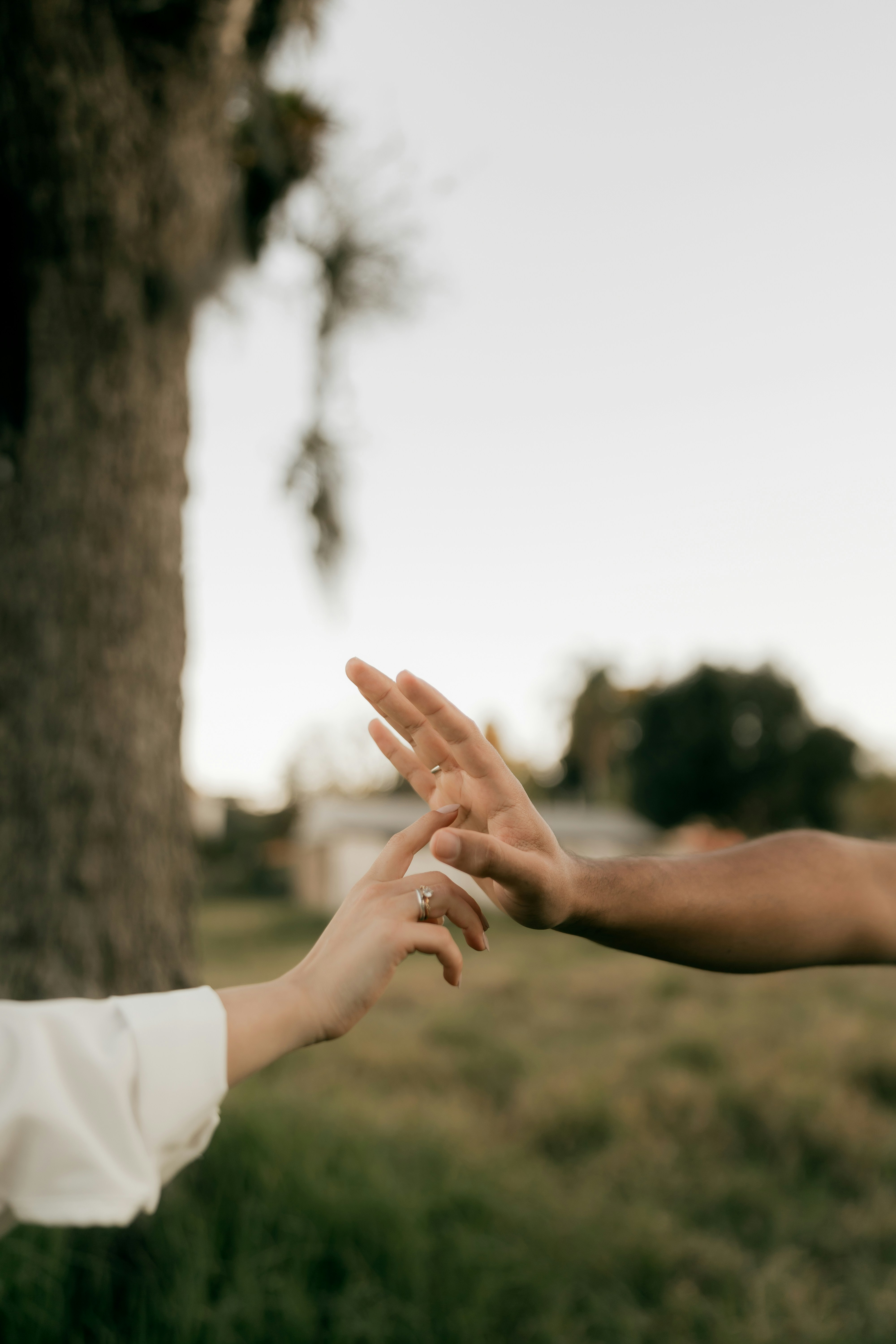 Hands Intertwined at Dusk