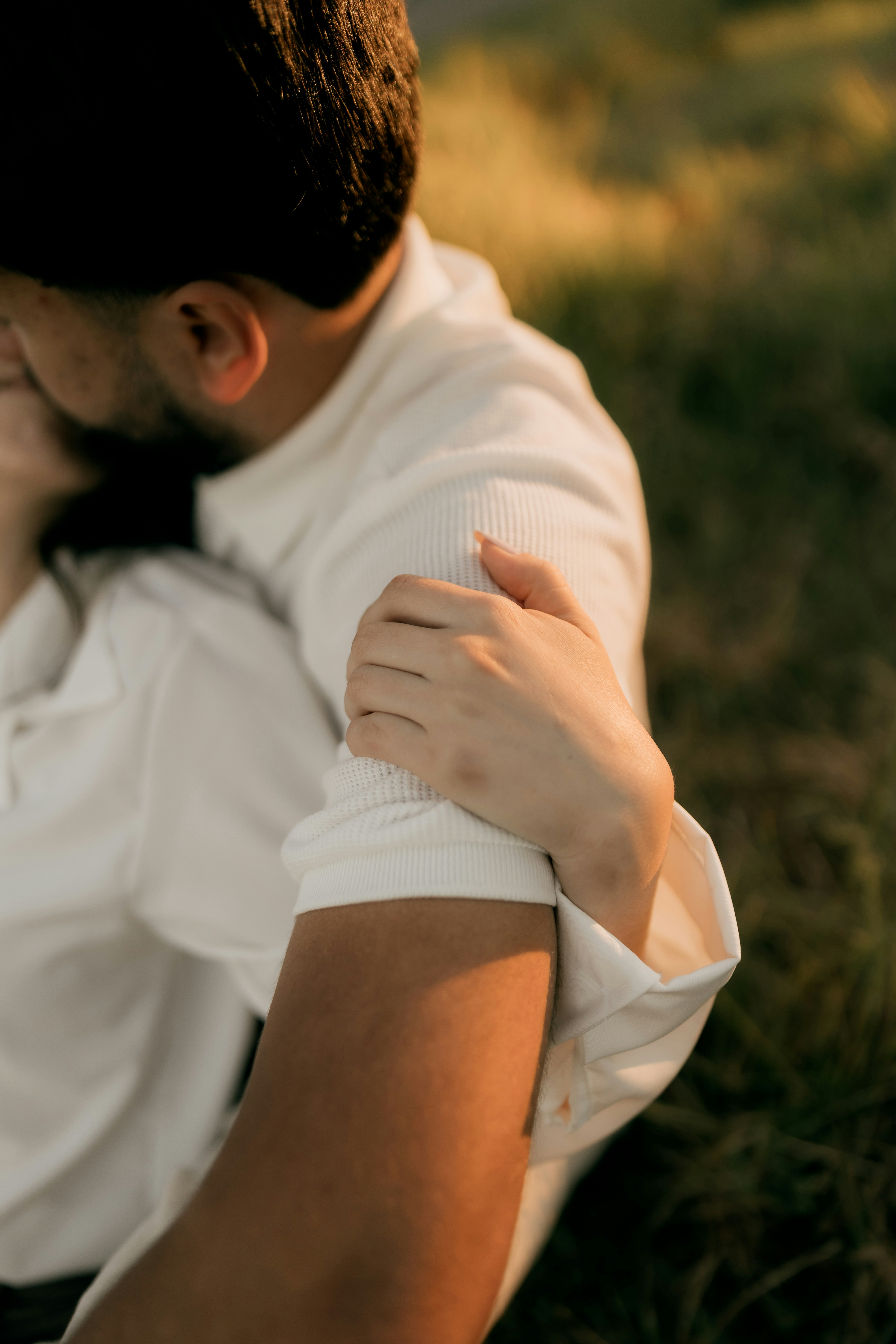 Close embrace in muted light