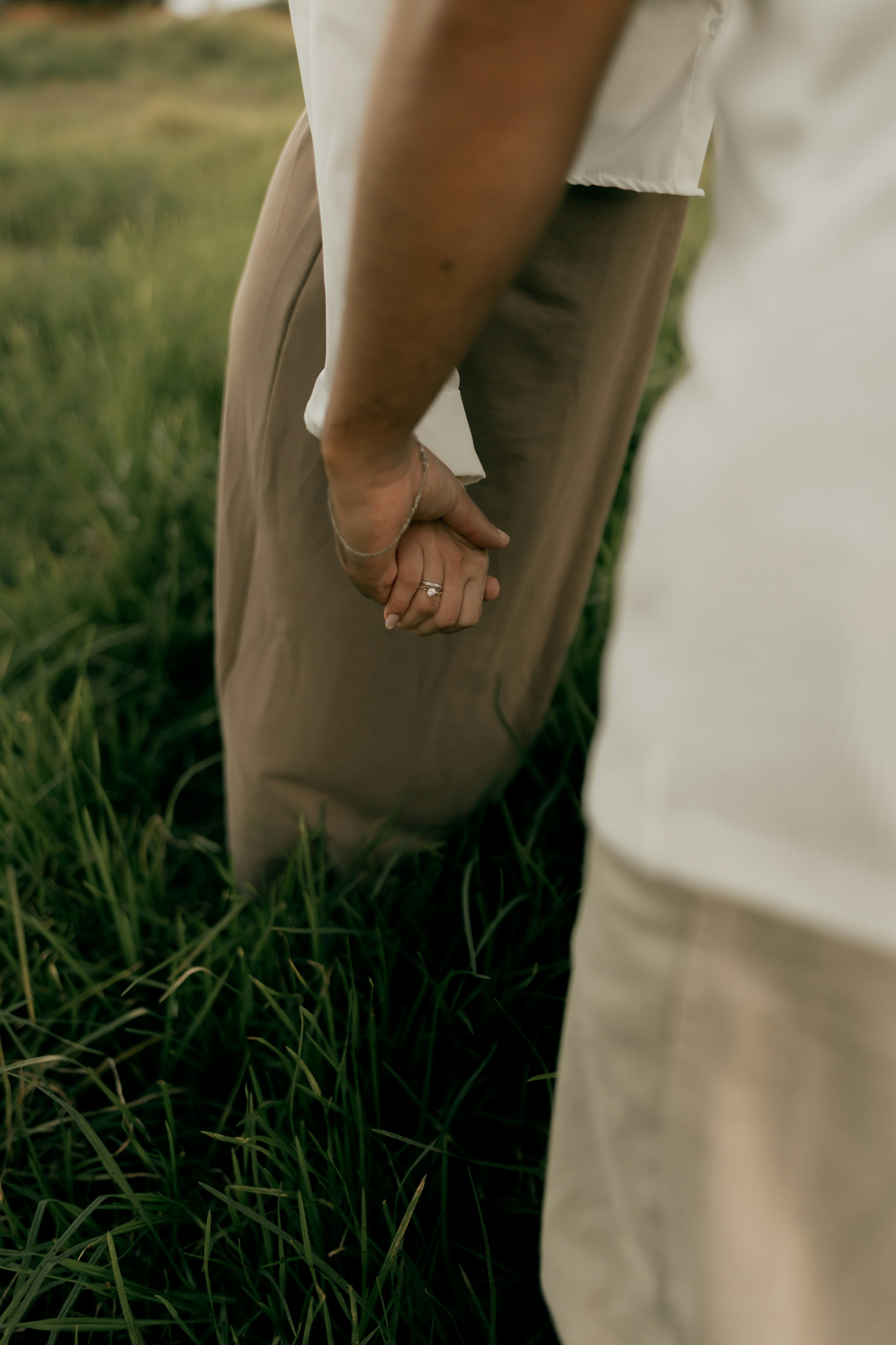 Holding Hands in a Golden Field