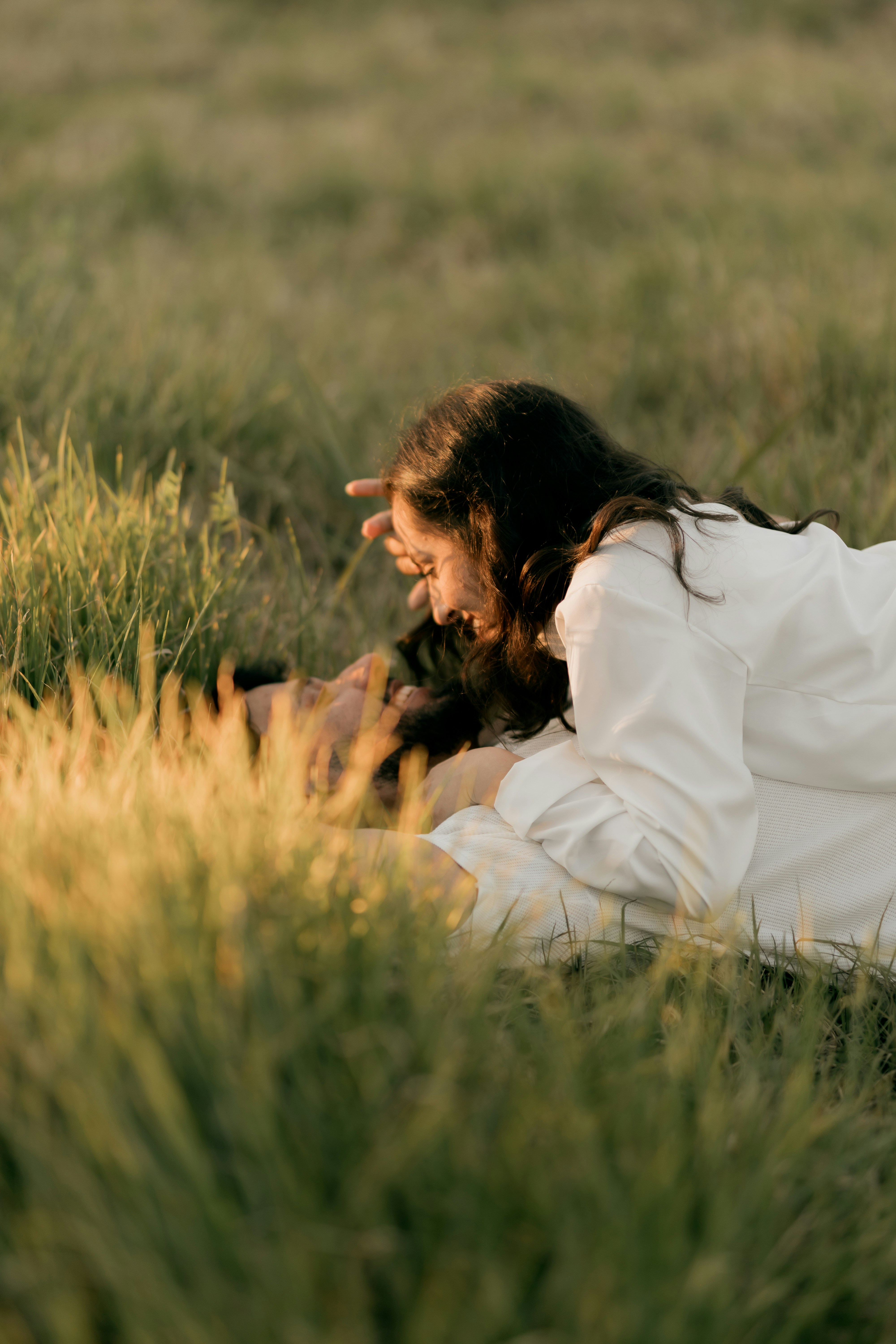 In the Golden Field: A Quiet Moment on White Shirt