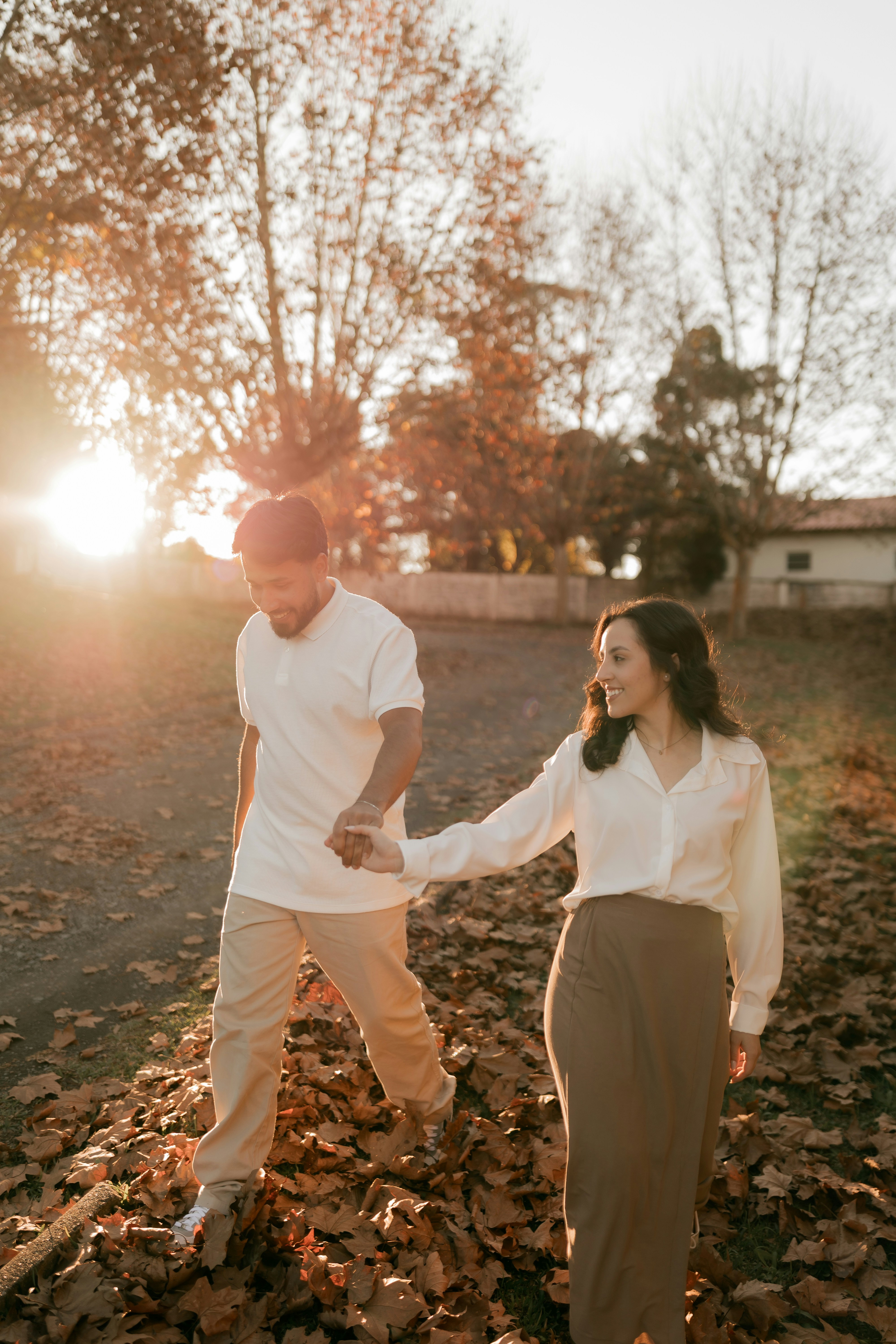 Holding Hands at Golden Hour