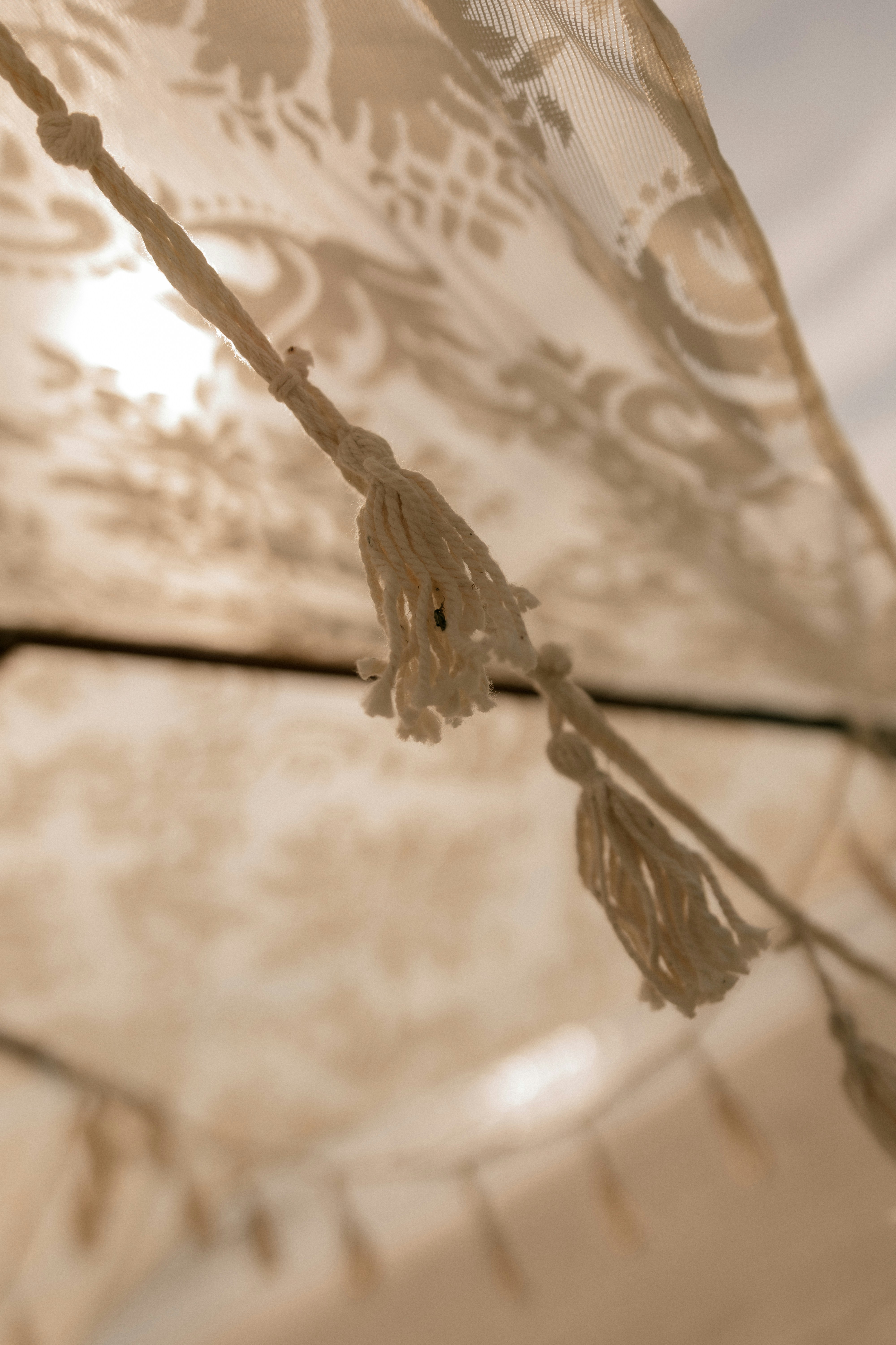 Sunlit Lace and Tassels: Quiet Morning Weave