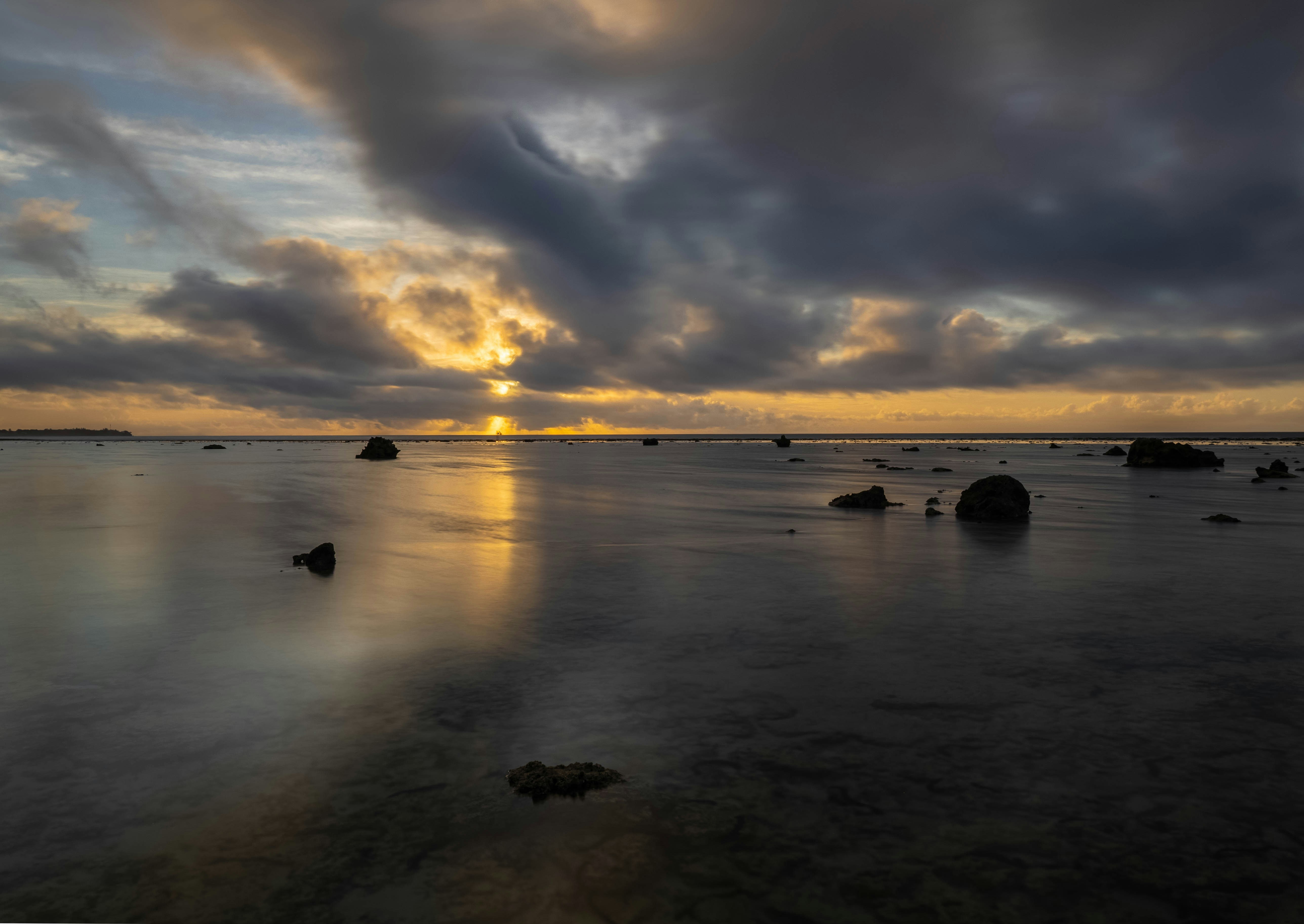 Dawn Quiet: The Golden Haze over Limestone Ridge