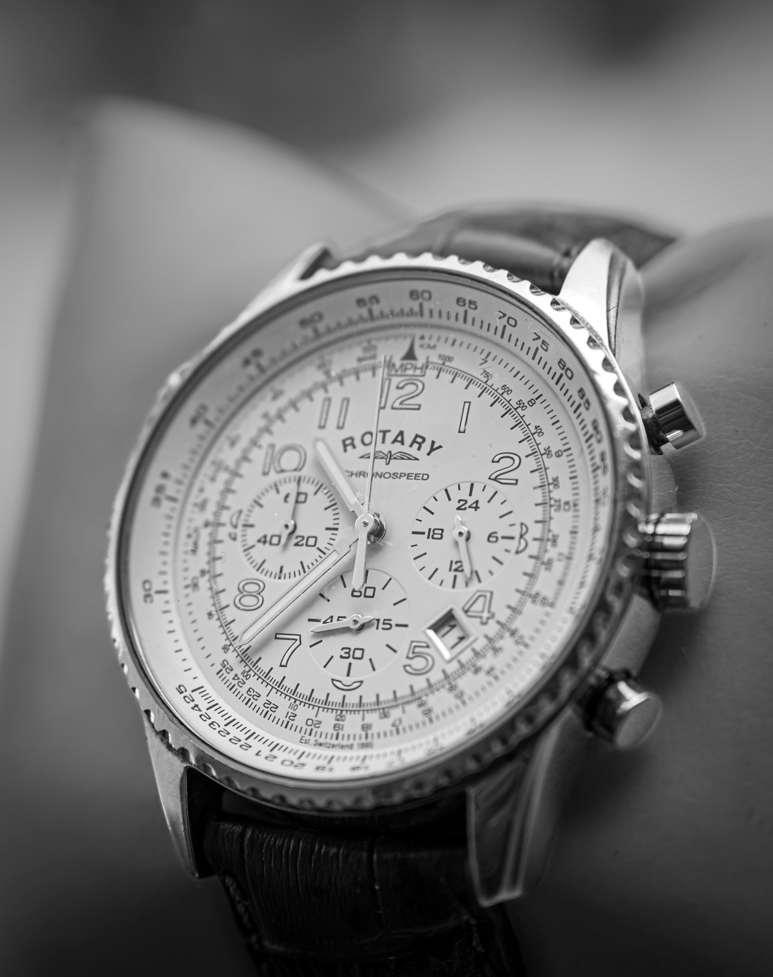 Time in Focus: Close View of a Vintage Pilot's Chronograph