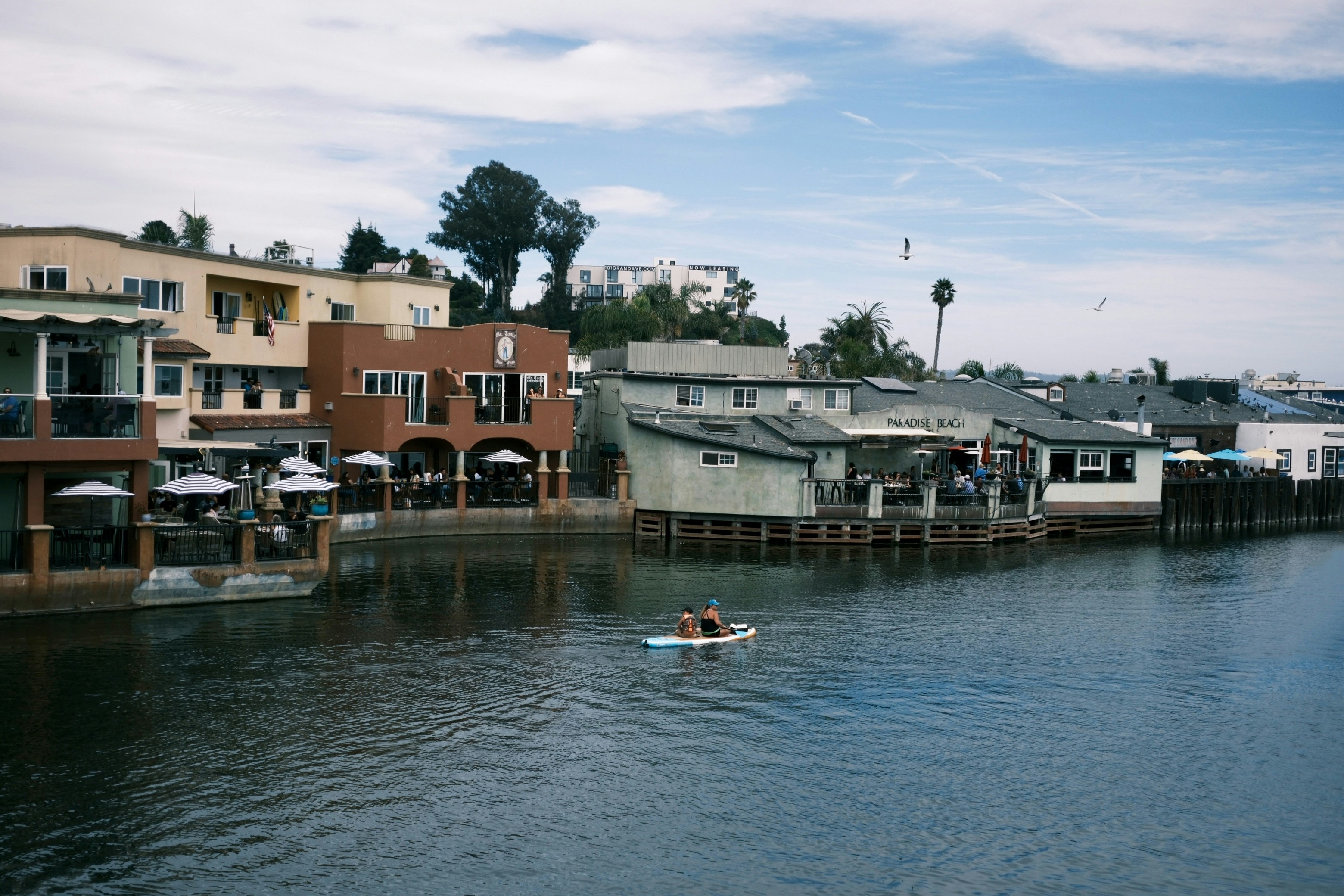 Waterfront Village: A Calm Channel Bordered by Colorful Dwellings