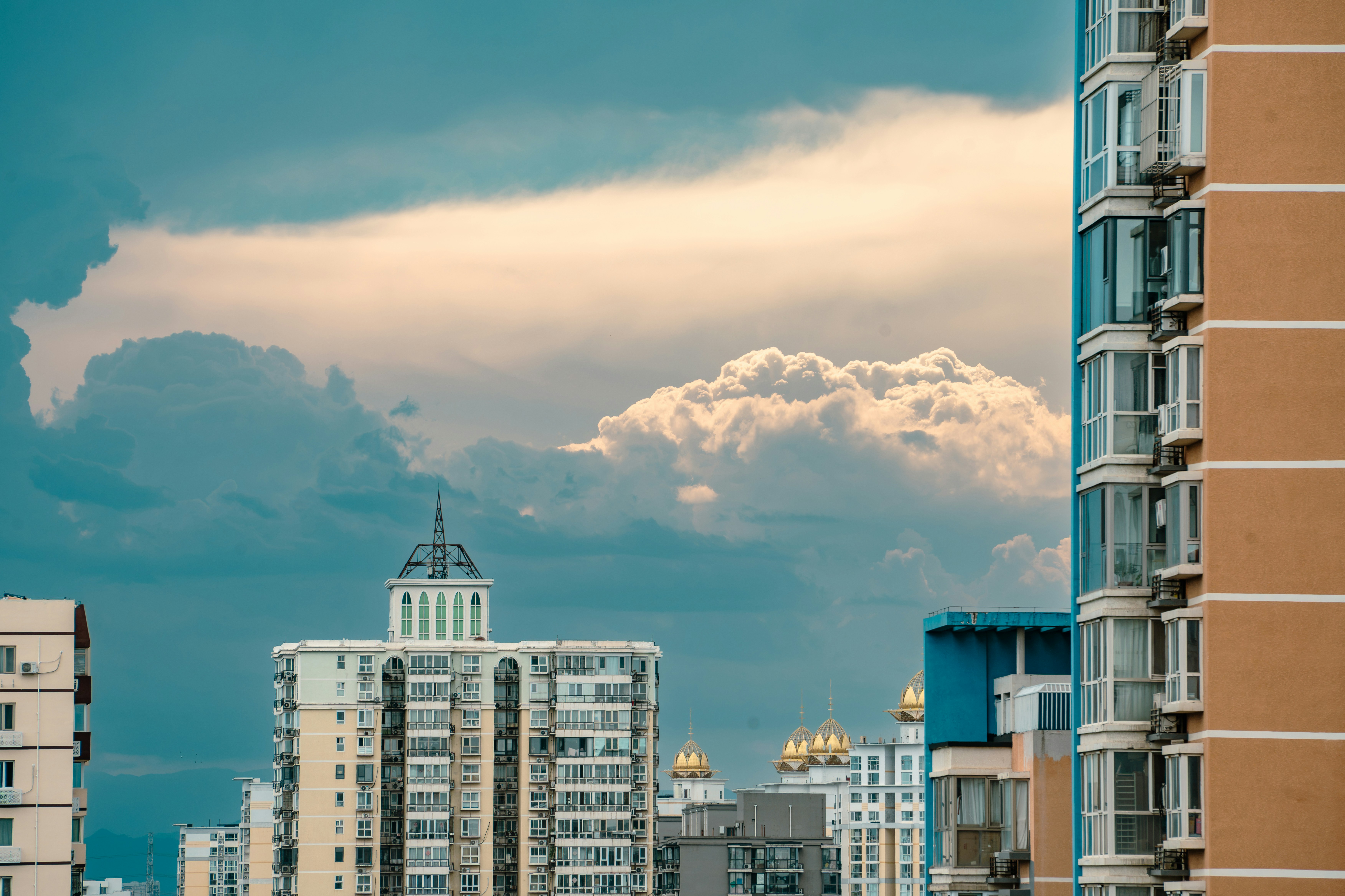Skyline Silhouette Under a Cloudscape