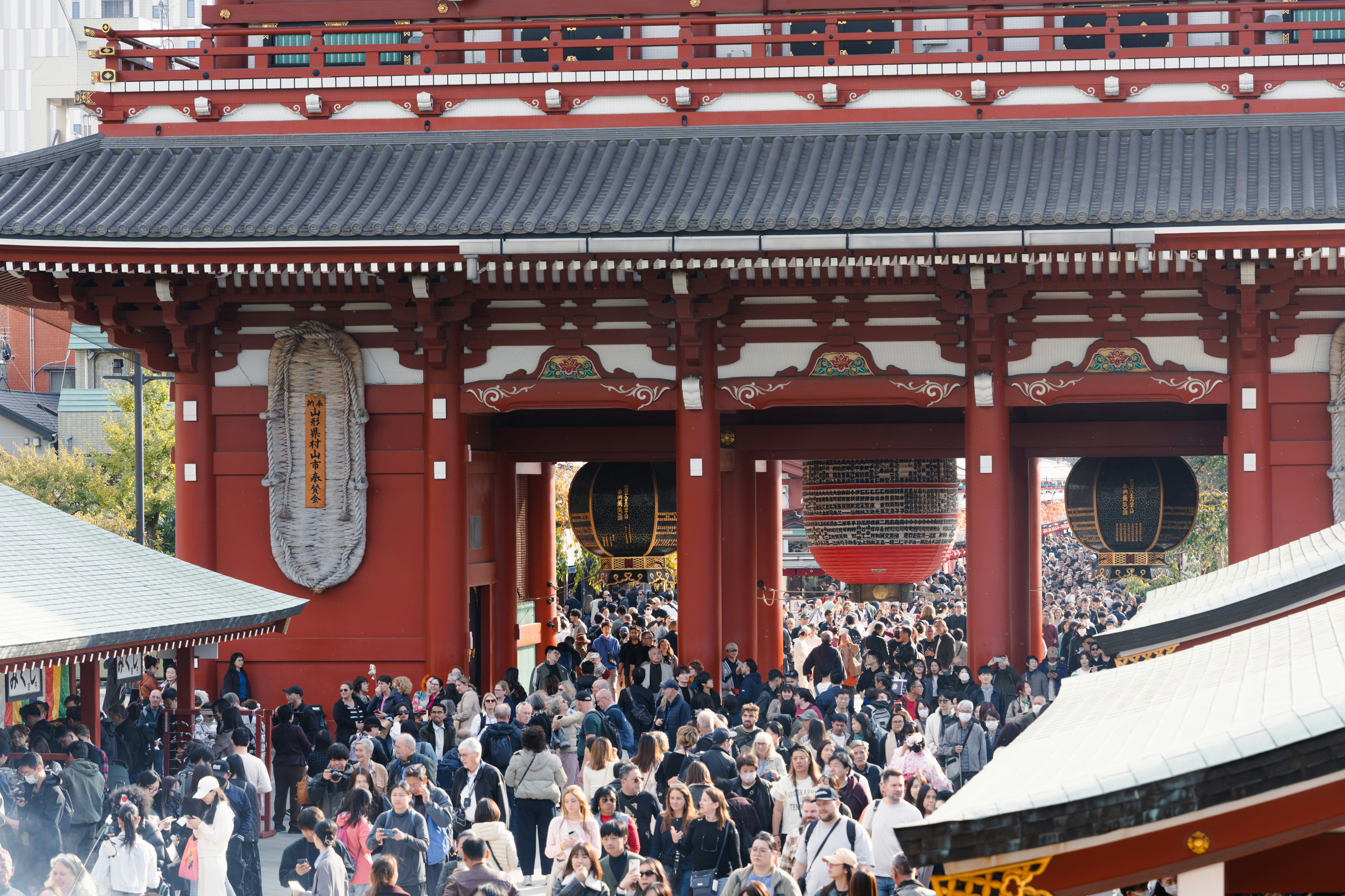 Gateway to the Crowded Temple Lane