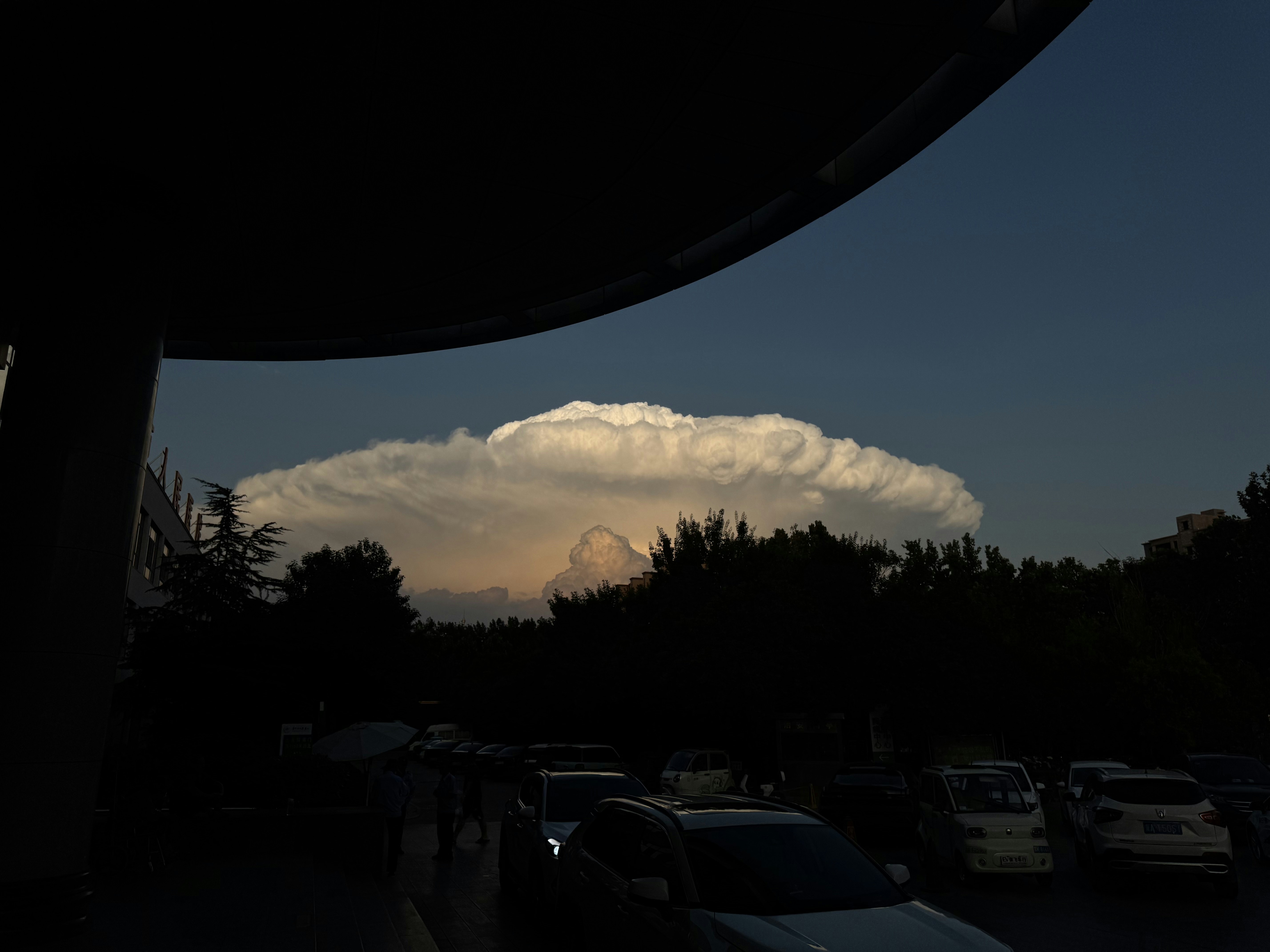 Cloud Lift Over Evening Lot