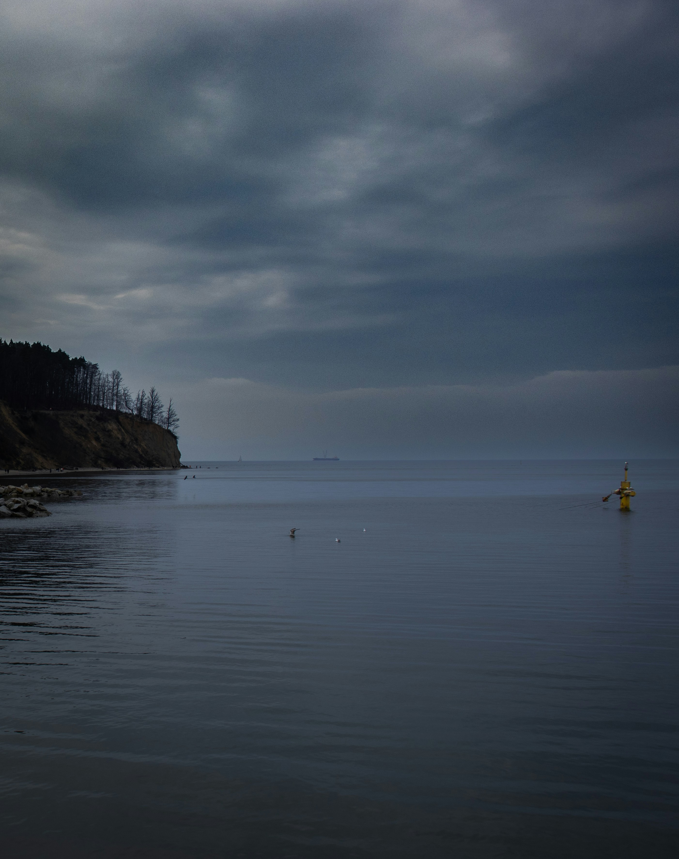 Foreshore Calm: A Quiet Horizon Beneath Stormy Skies