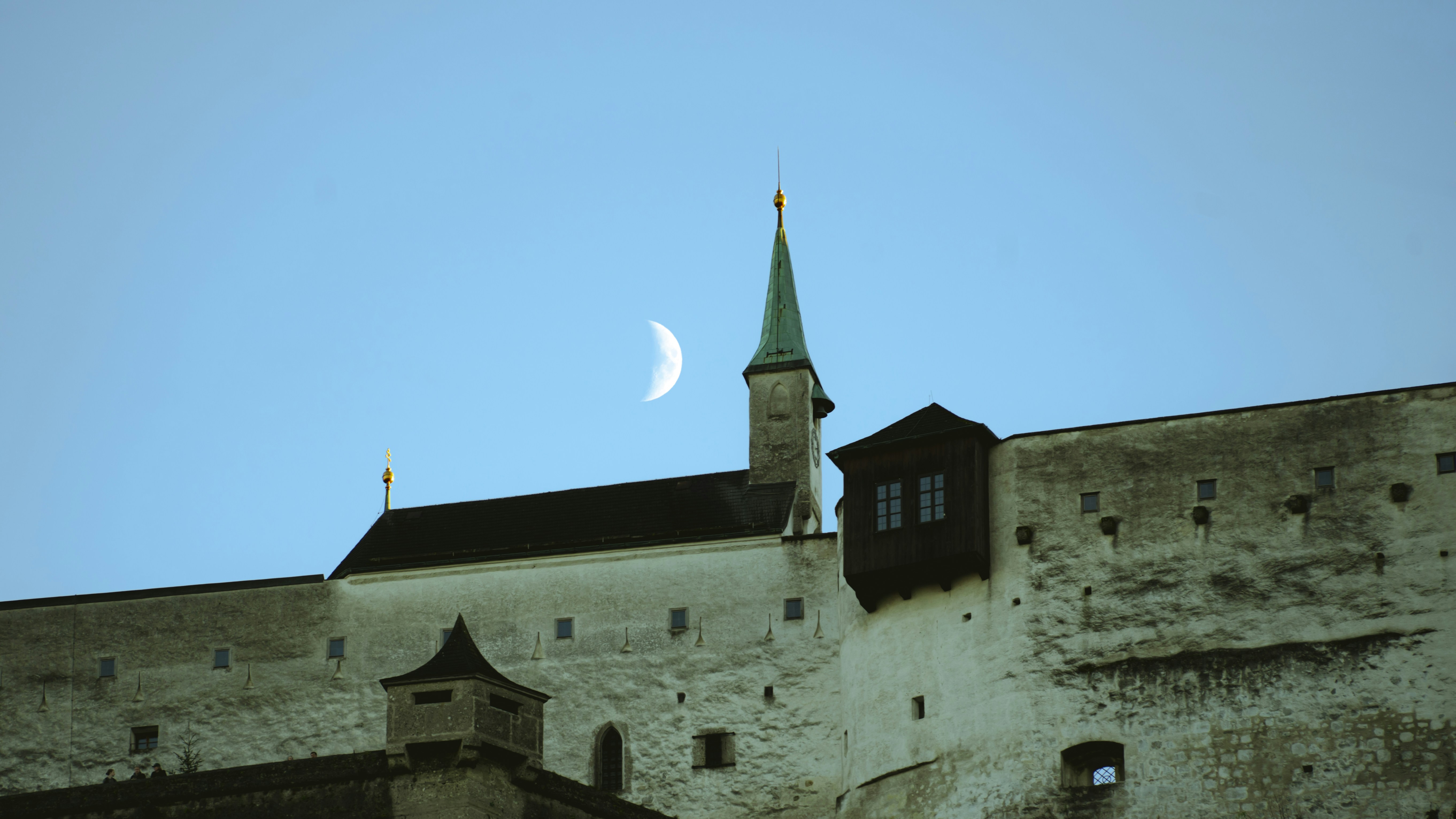 Moonlit Keep Over a Quiet Facade