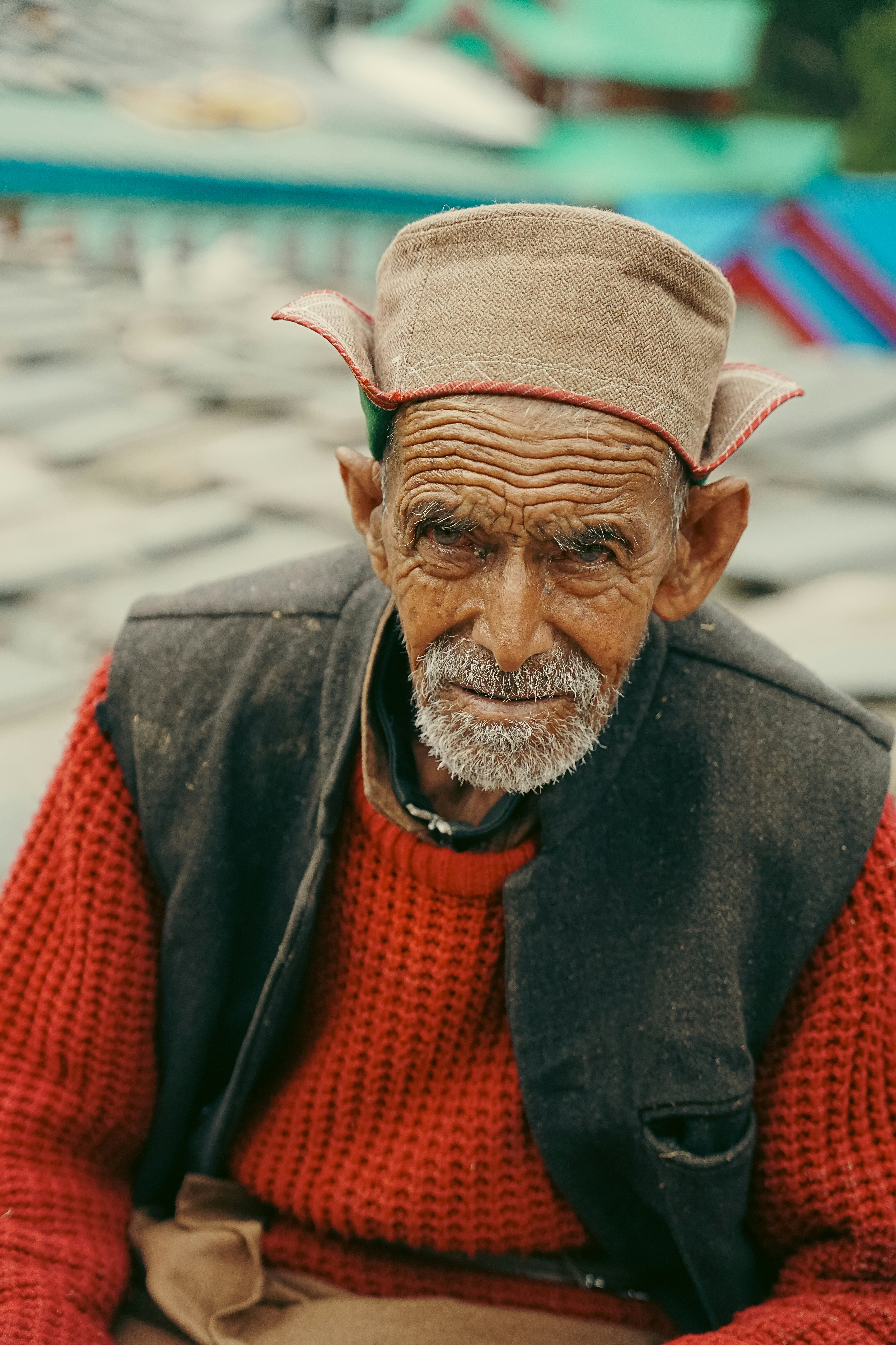 Wisdom in Weathered Lines: An Elder's Gaze