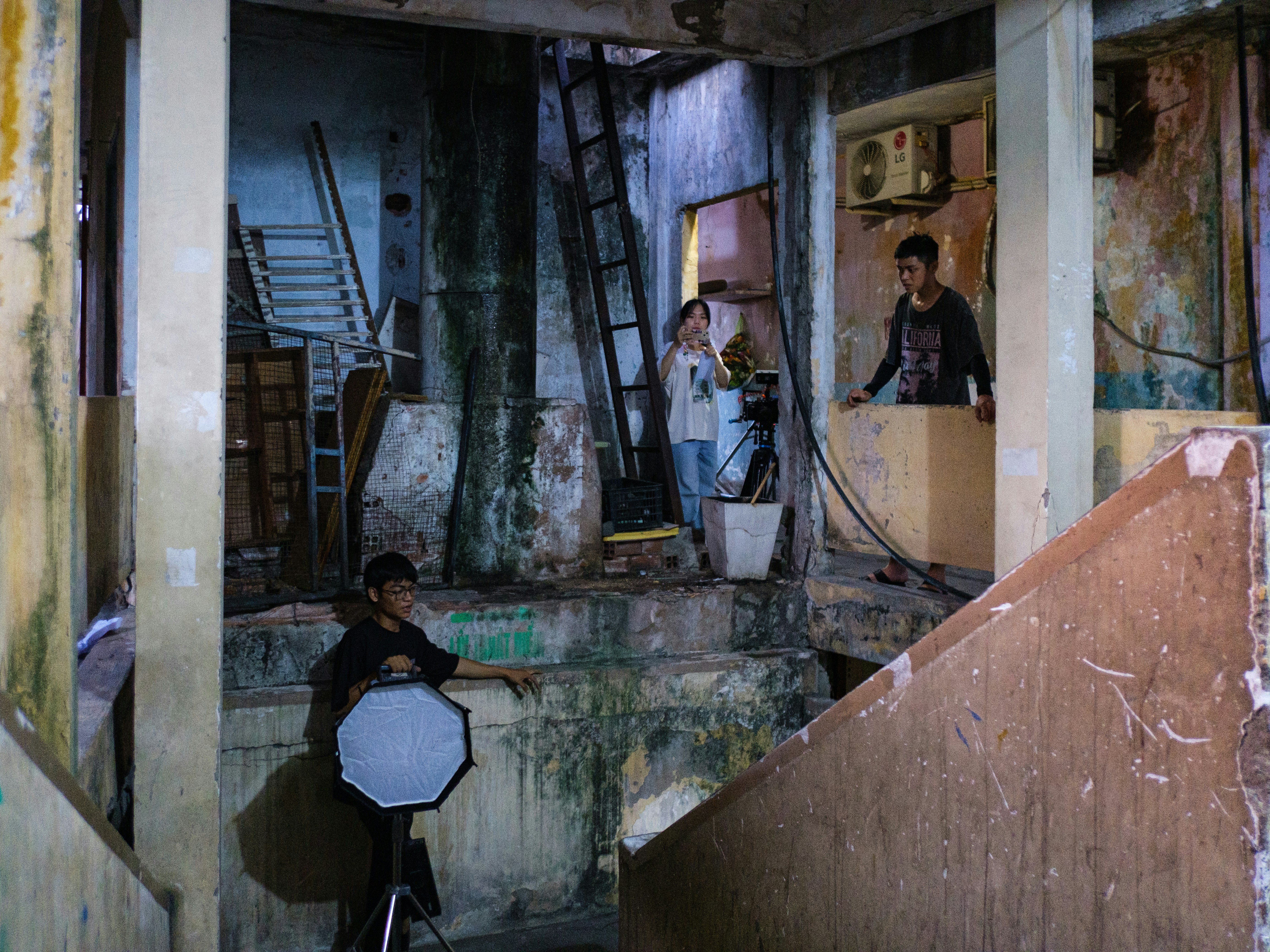 Behind the Scenes in a Weathered Studio