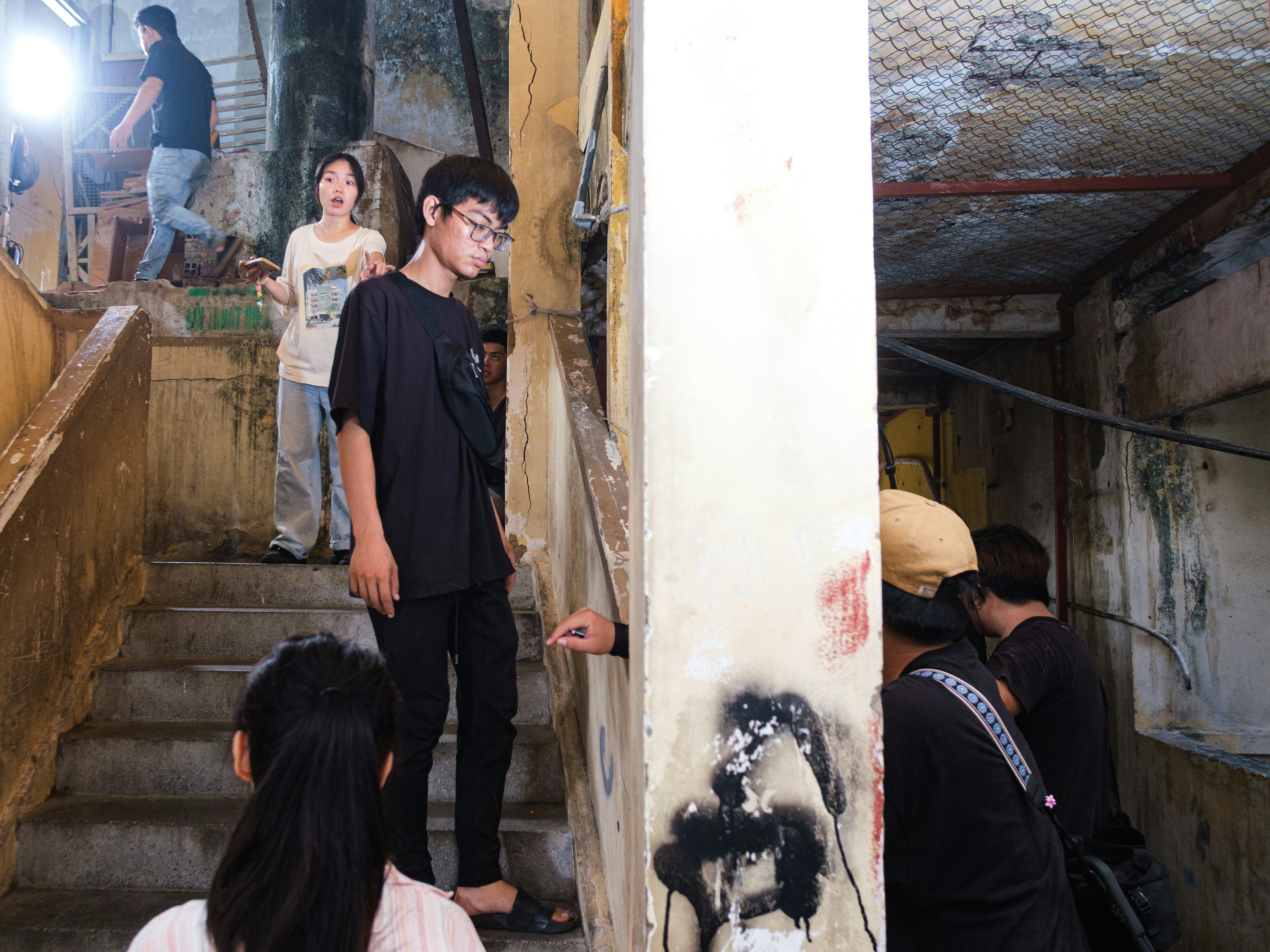 Stairwell Portraits: A Curious Moment in the Abandoned Building