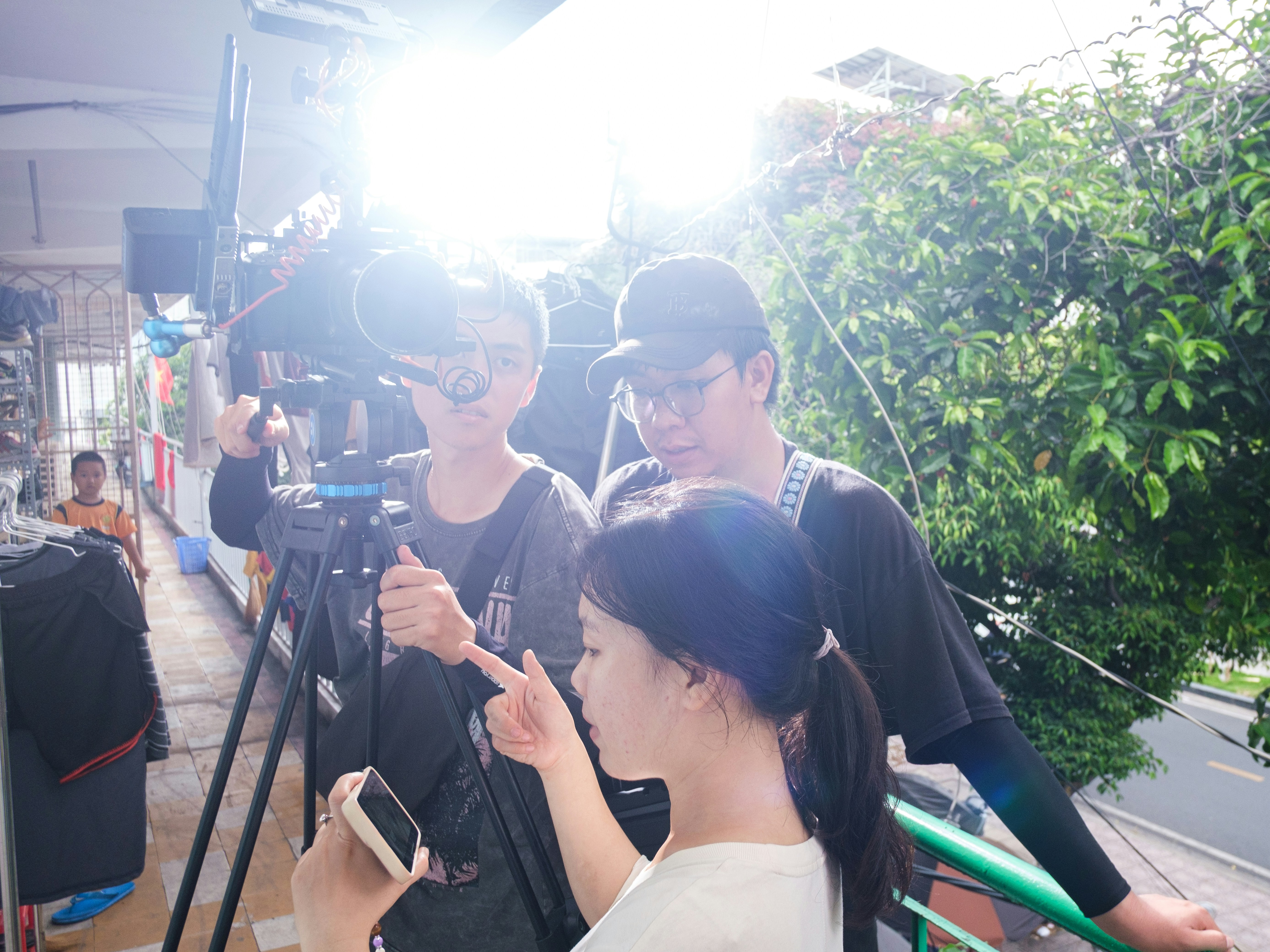 On-Camera Brief: A Quick Interview Moment with a Crew on Set