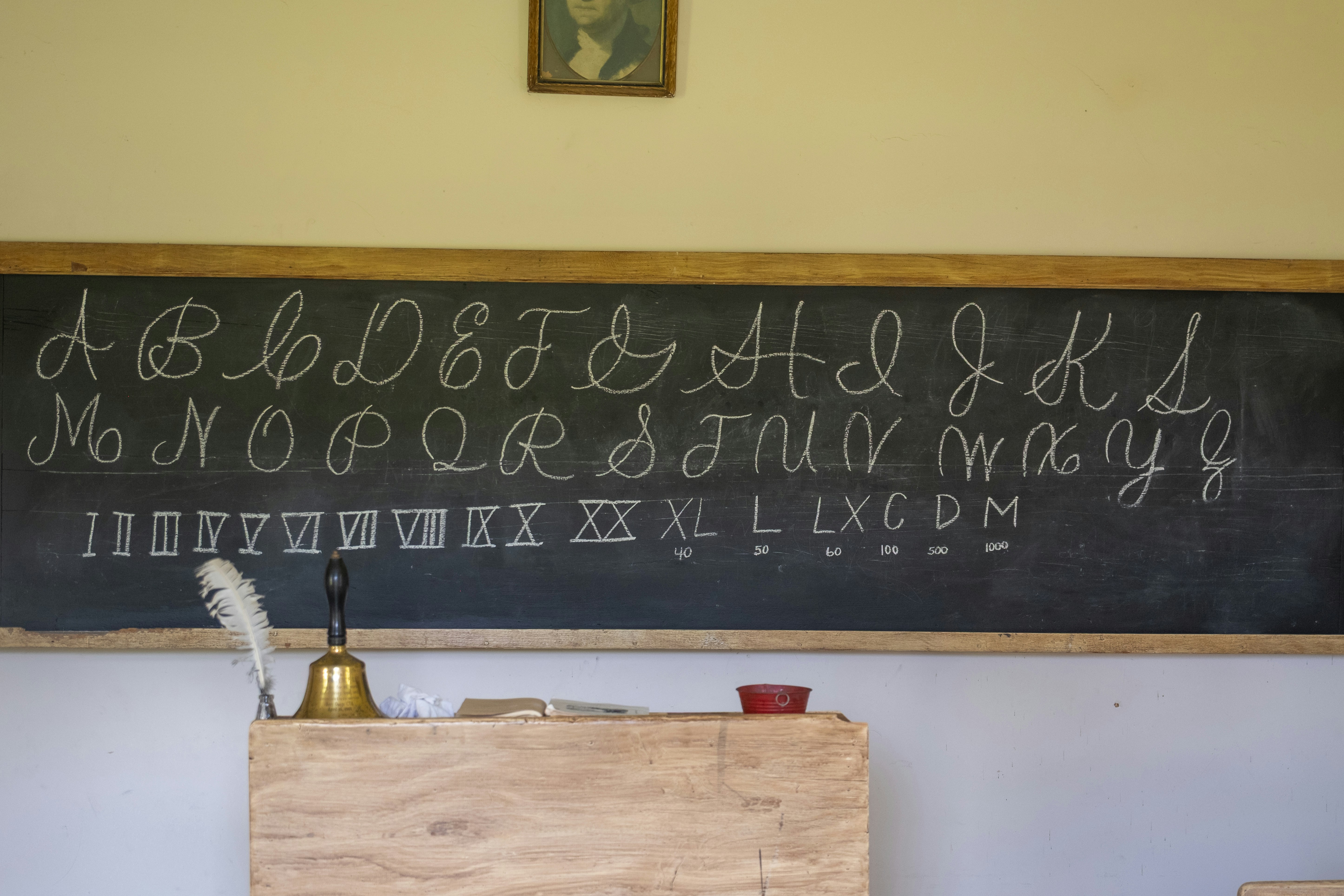 Chalkboard Alphabet: A Classroom Moment in Soft Light