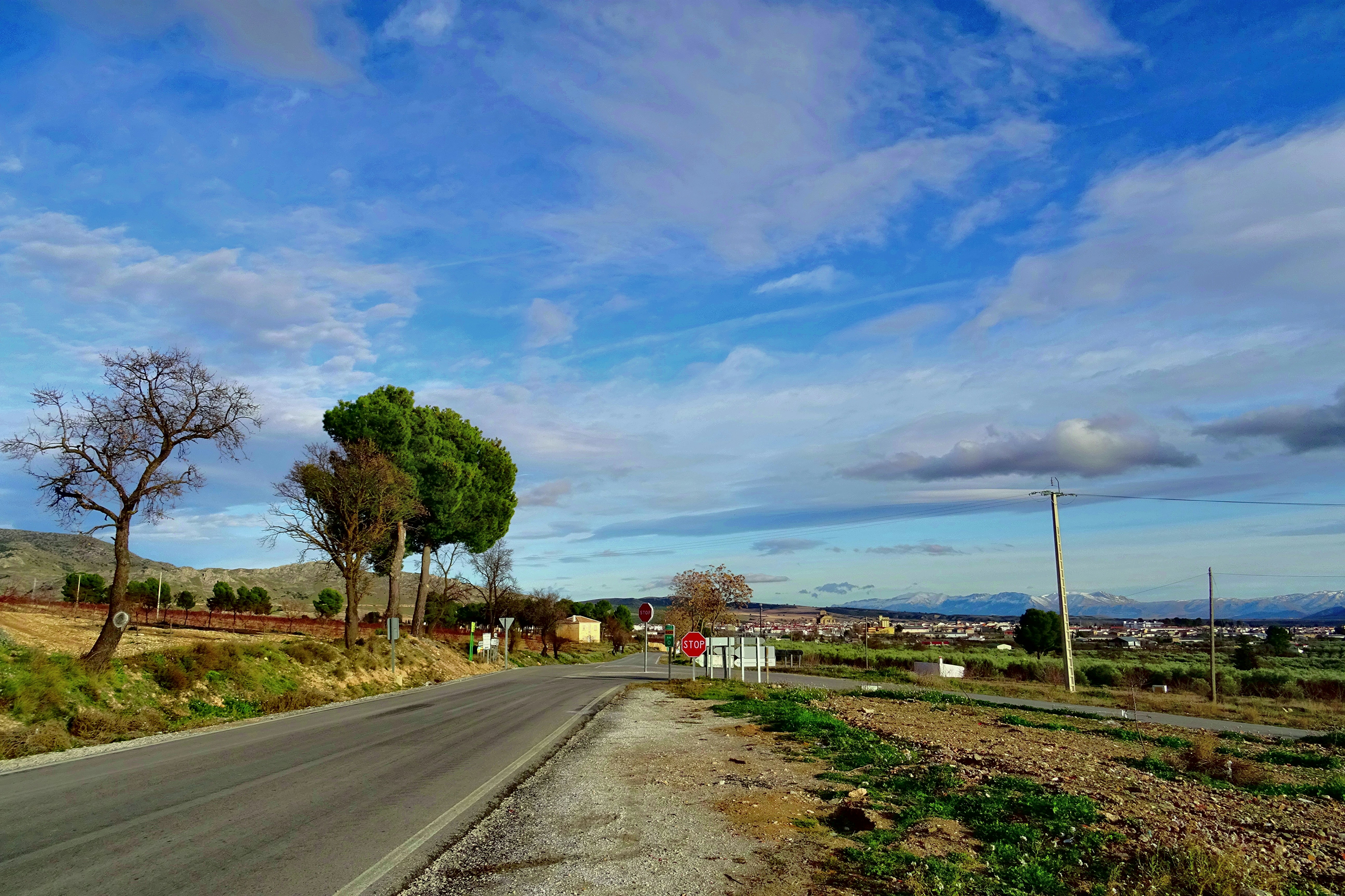 Roadside Village Where the Horizon Meets the Sky