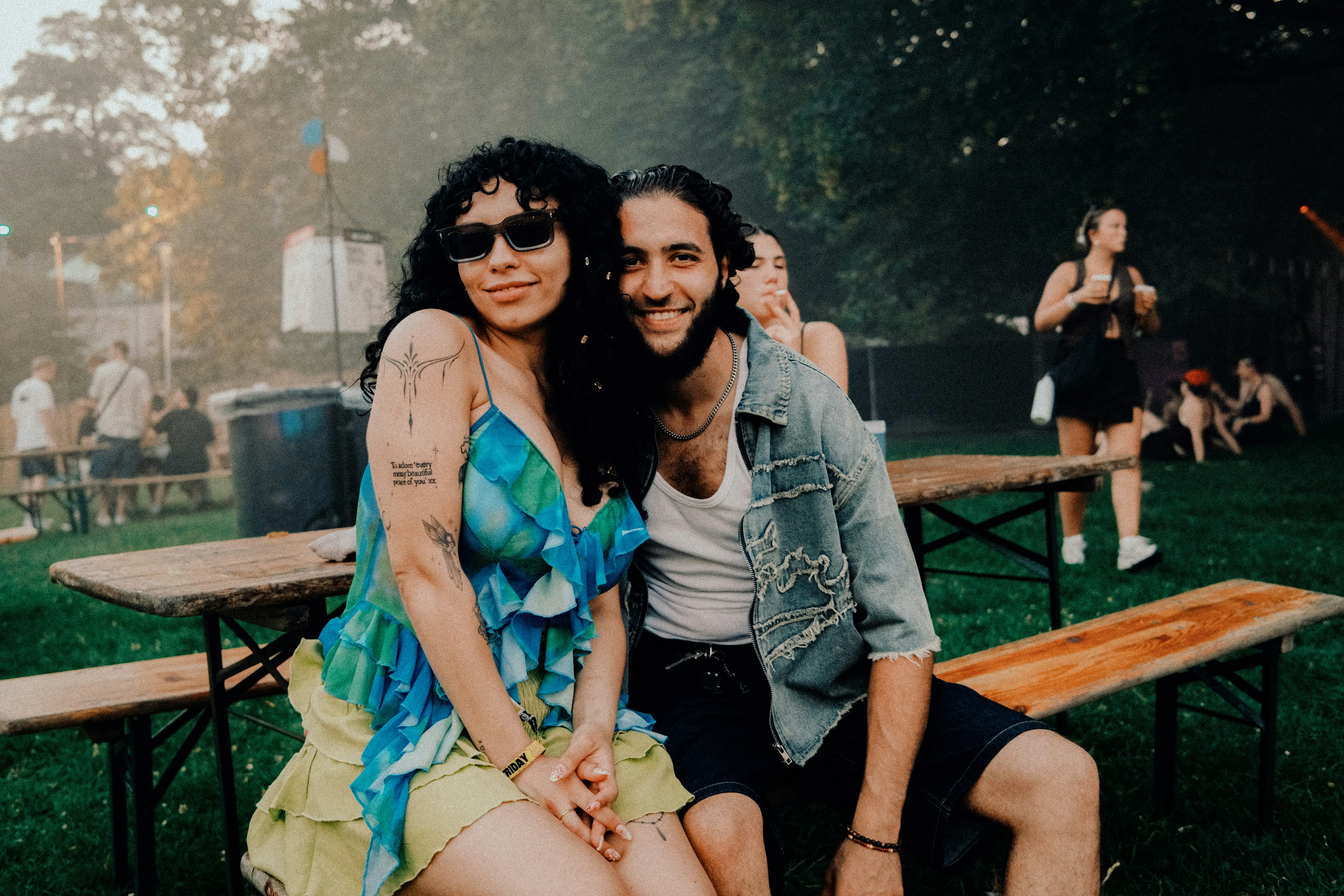 Two Friends, One Moment: Sunlit Joy at the Park