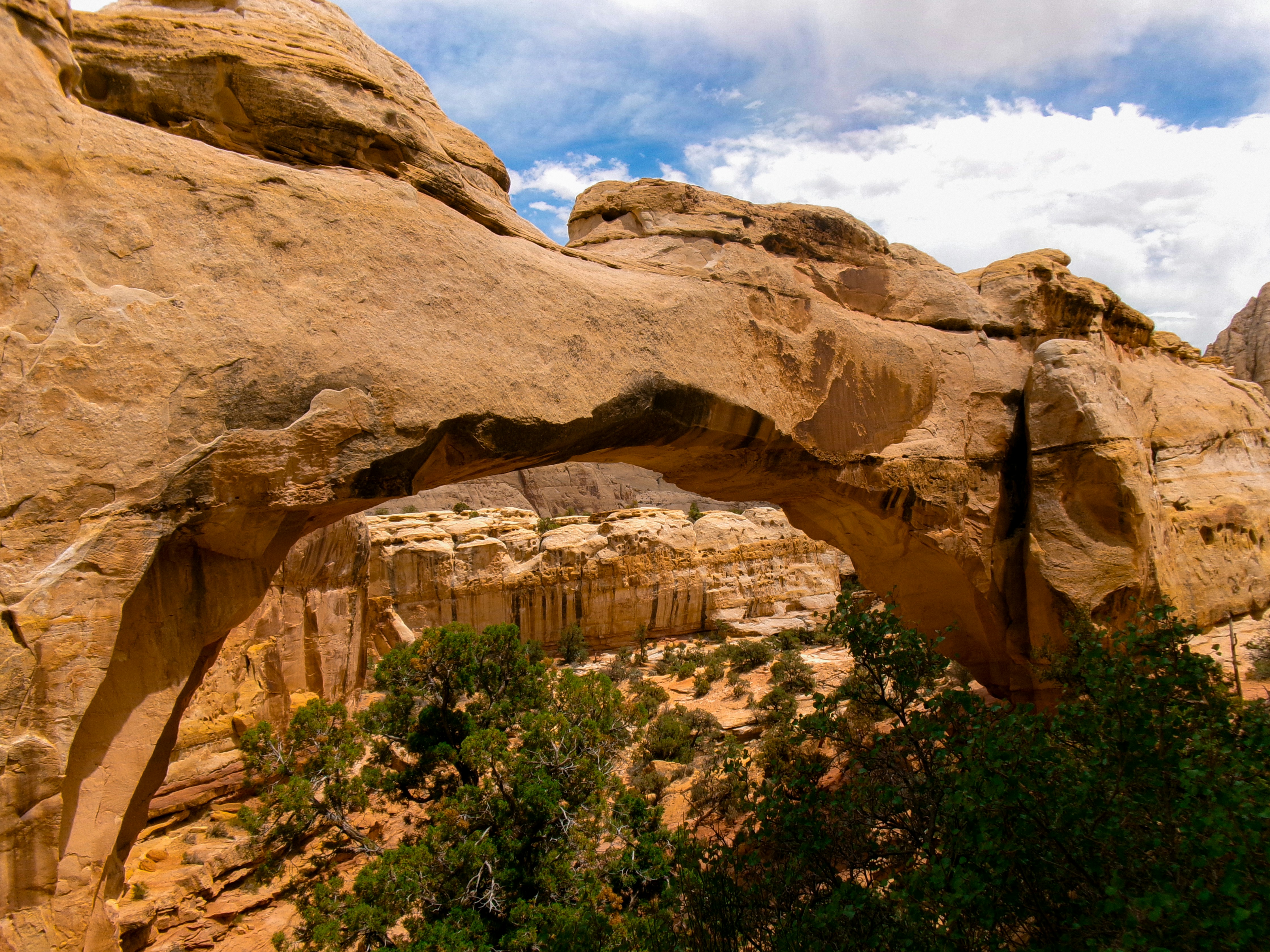 Natural Stone Arch Framing a Desert Vista