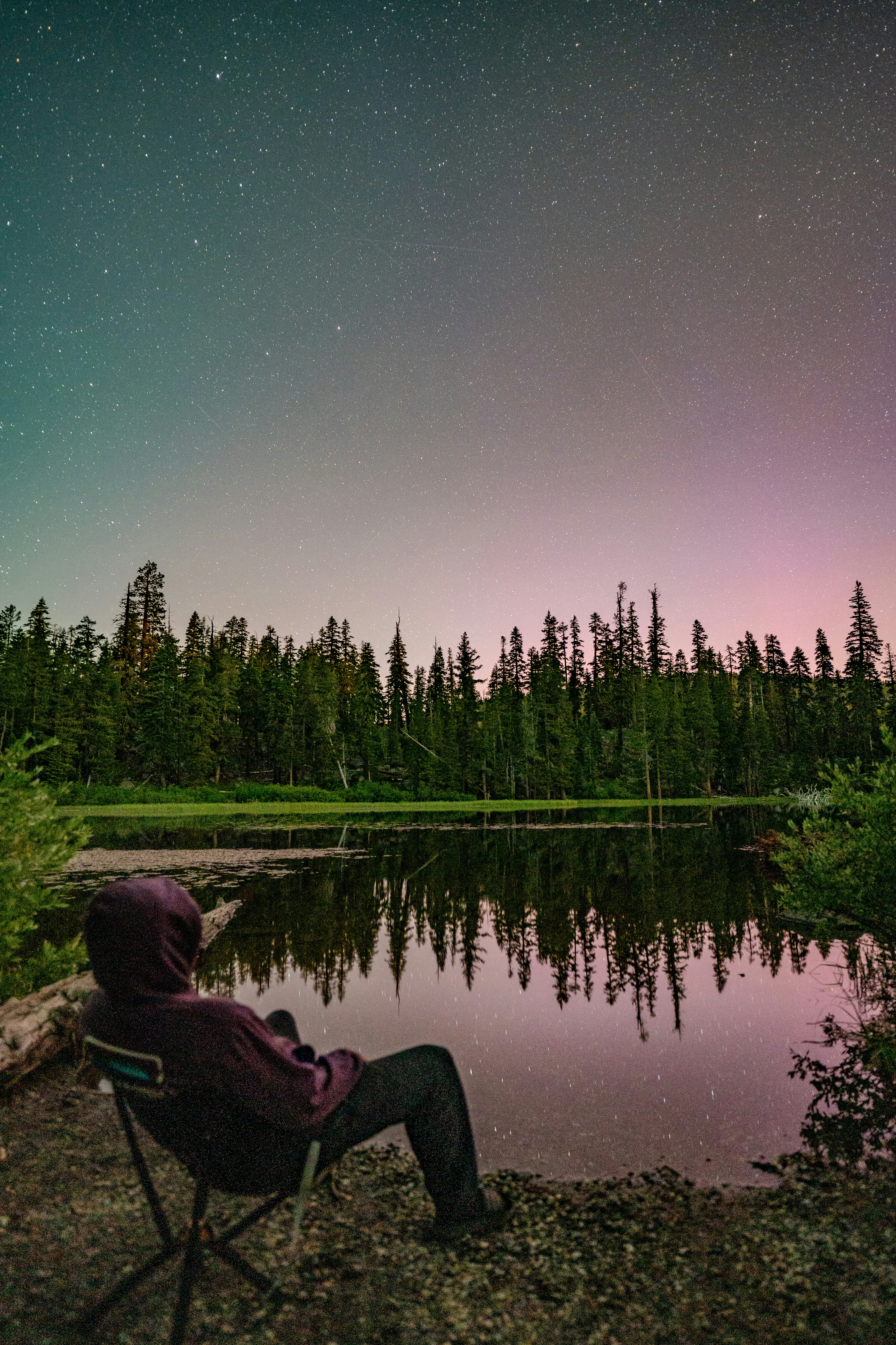 Night Sky Reflections at the Lakeside