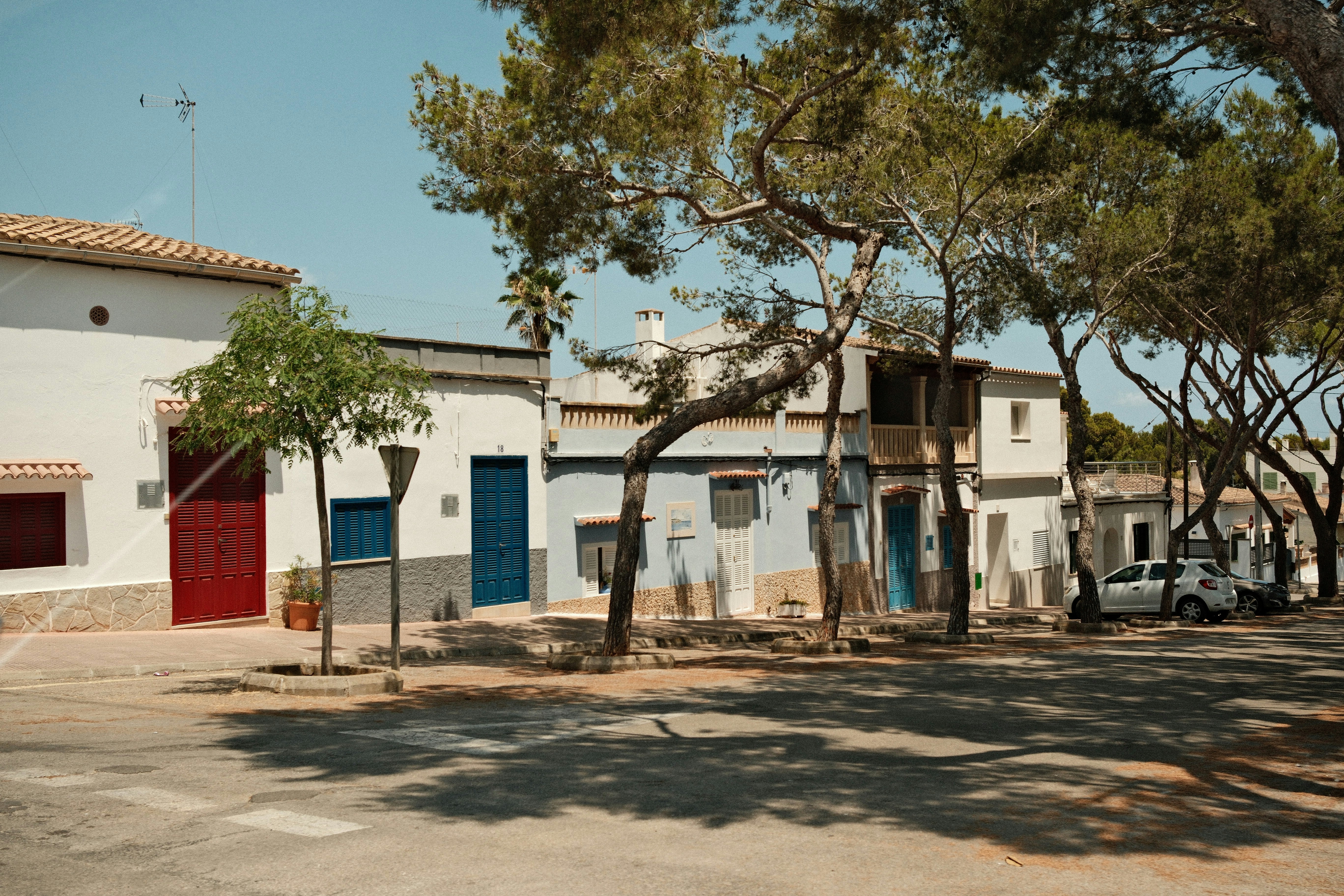 Quiet Calle in a Sunlit Spanish Village