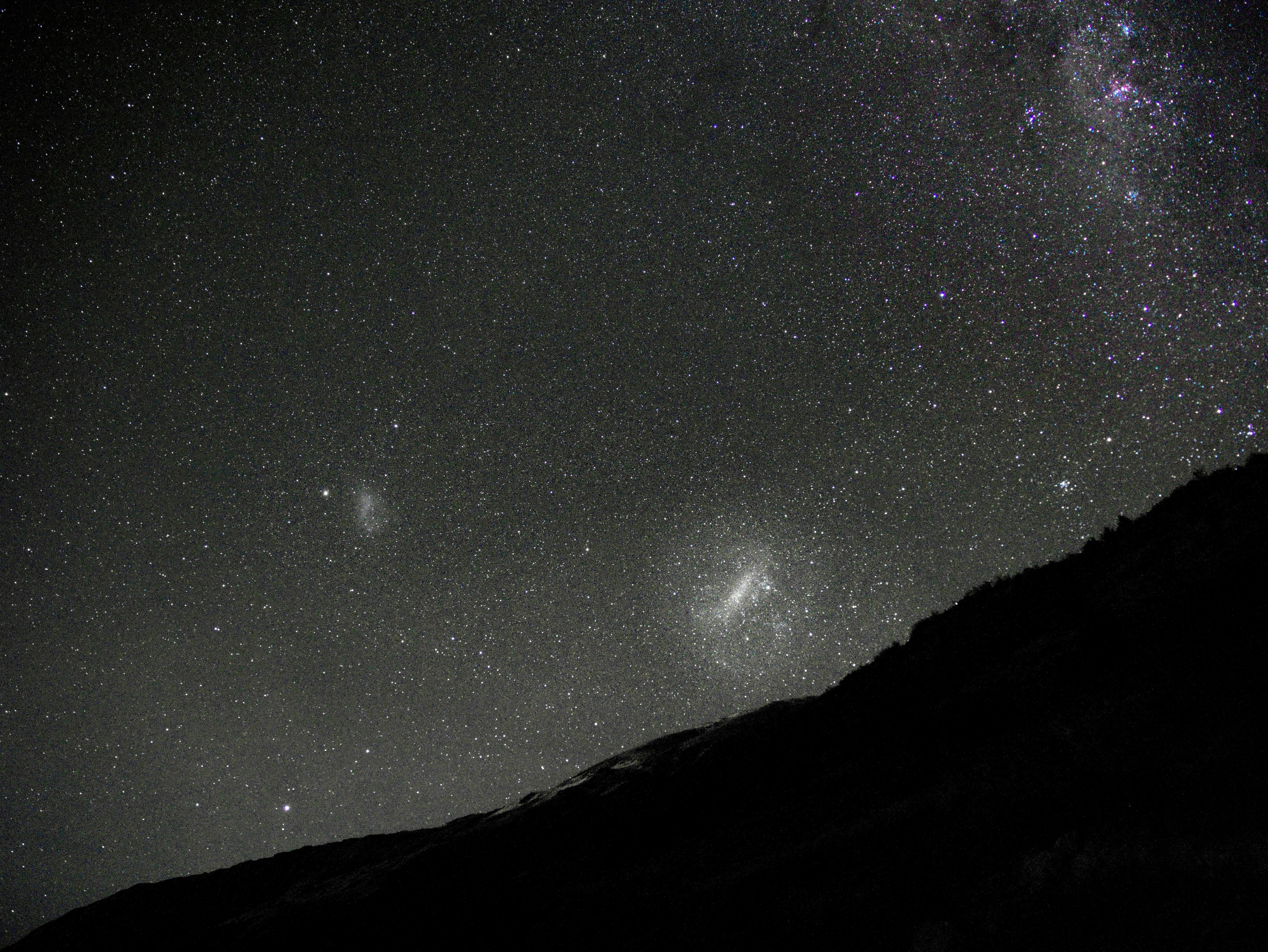 Night Sky Over the Slope: A Dusting of Distant Galaxies