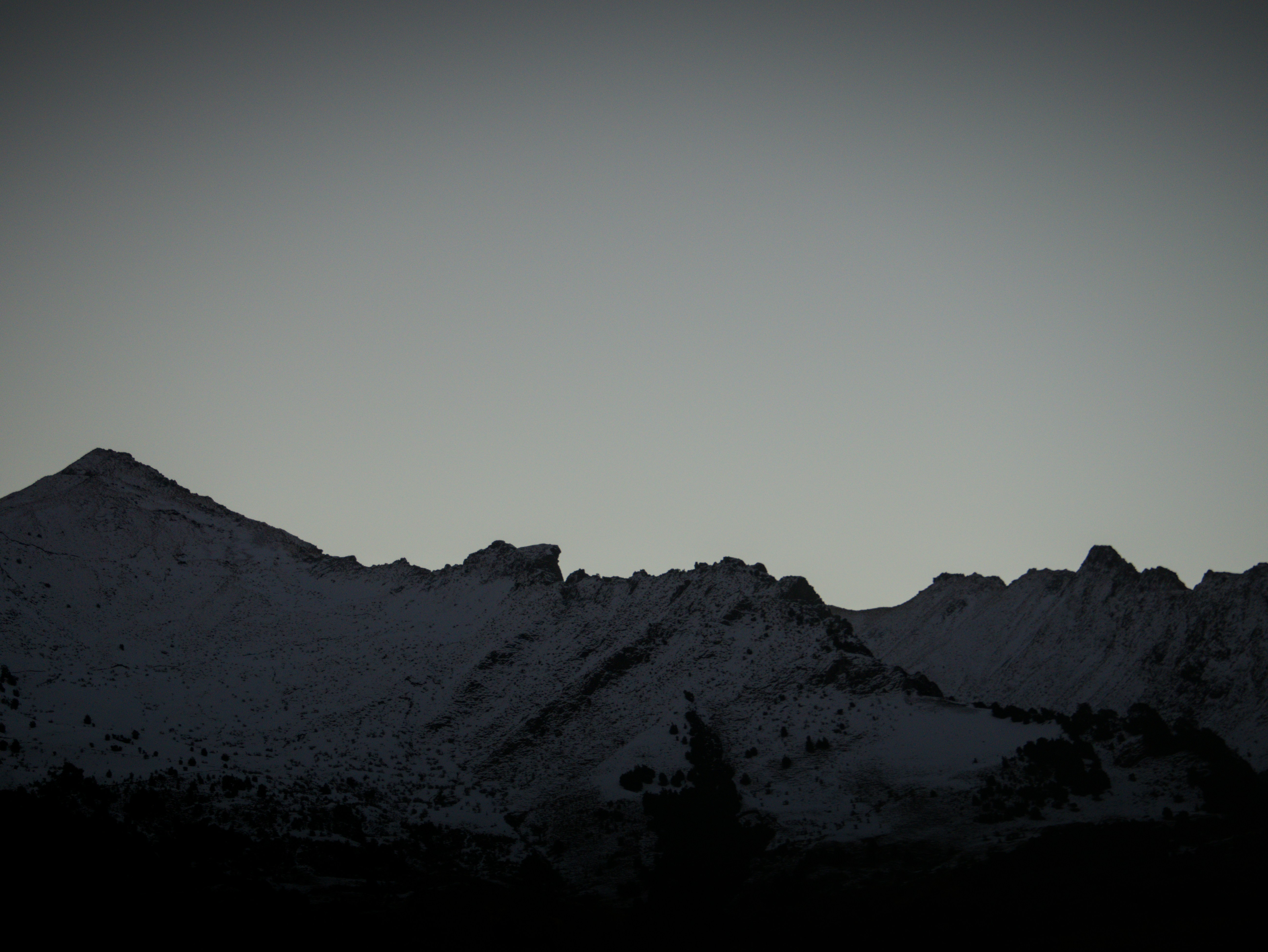 Silhouetted High Ridge at Dusk