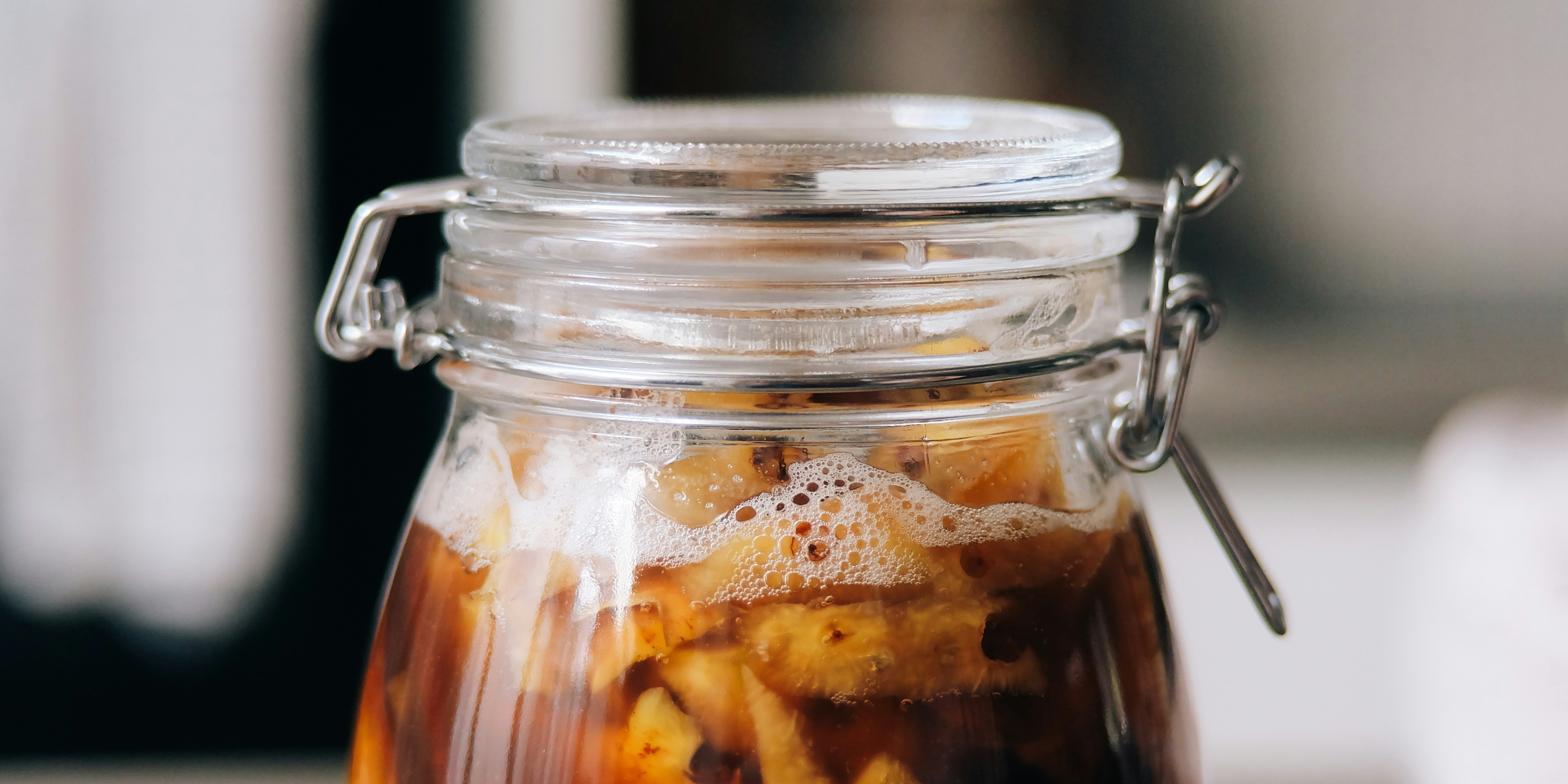 Sugared Jar Secrets: Caramel-Glazed Fruit in a Glass Cloister