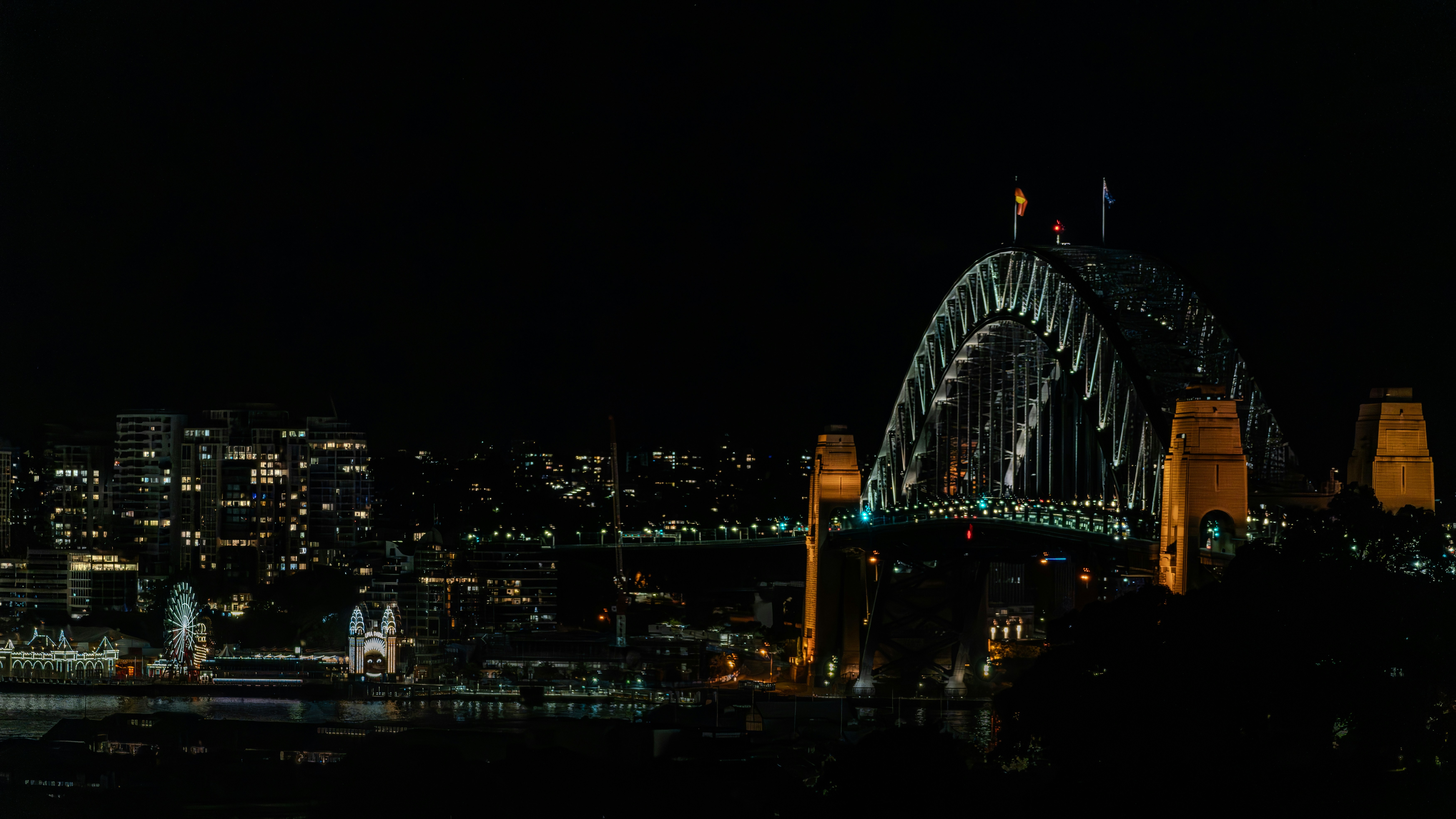 Steel Arc at Dusk: Sydney Harbor Bridge Beyond the City