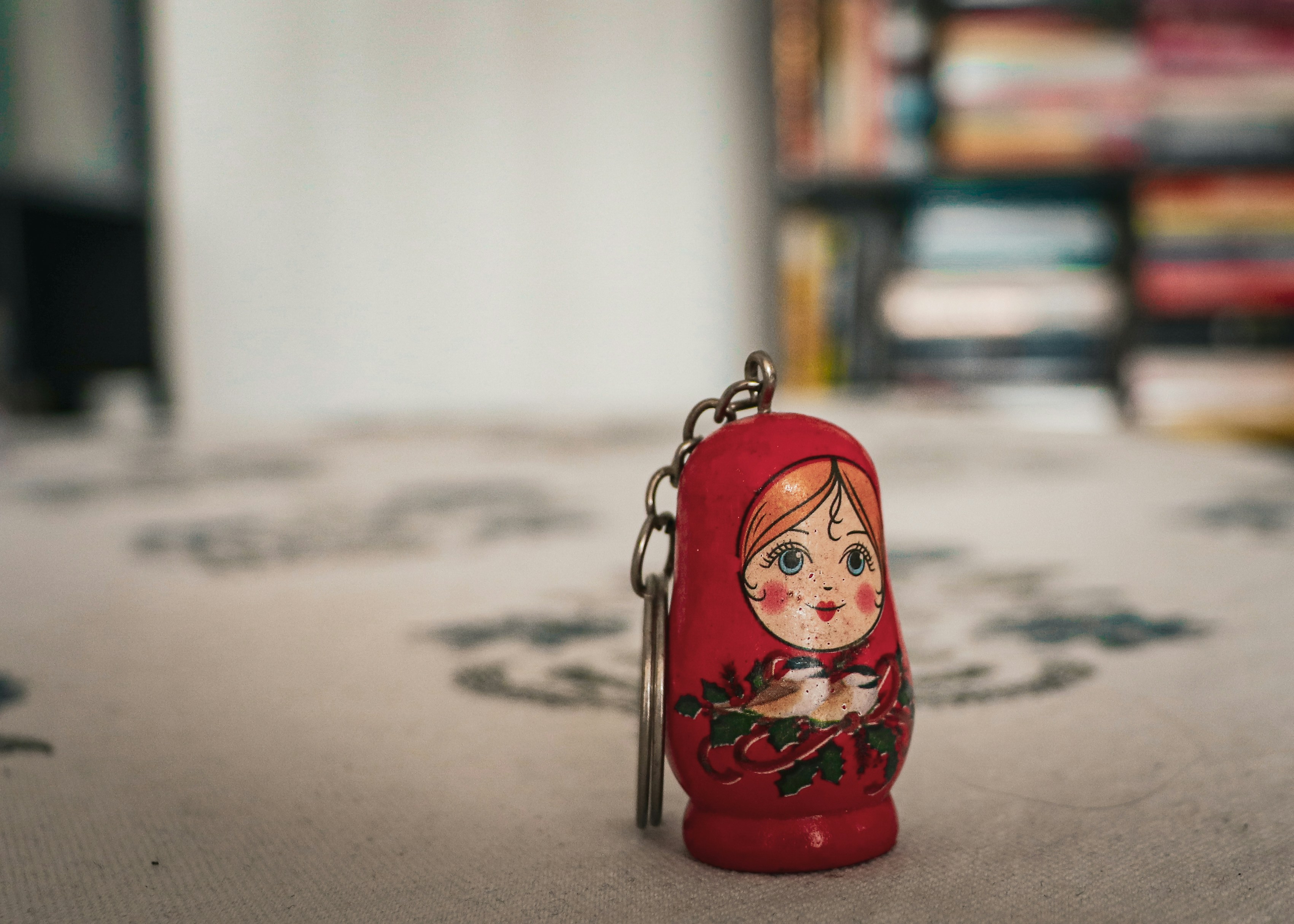 Rosy Matryoshka Keychain Standing Center Stage