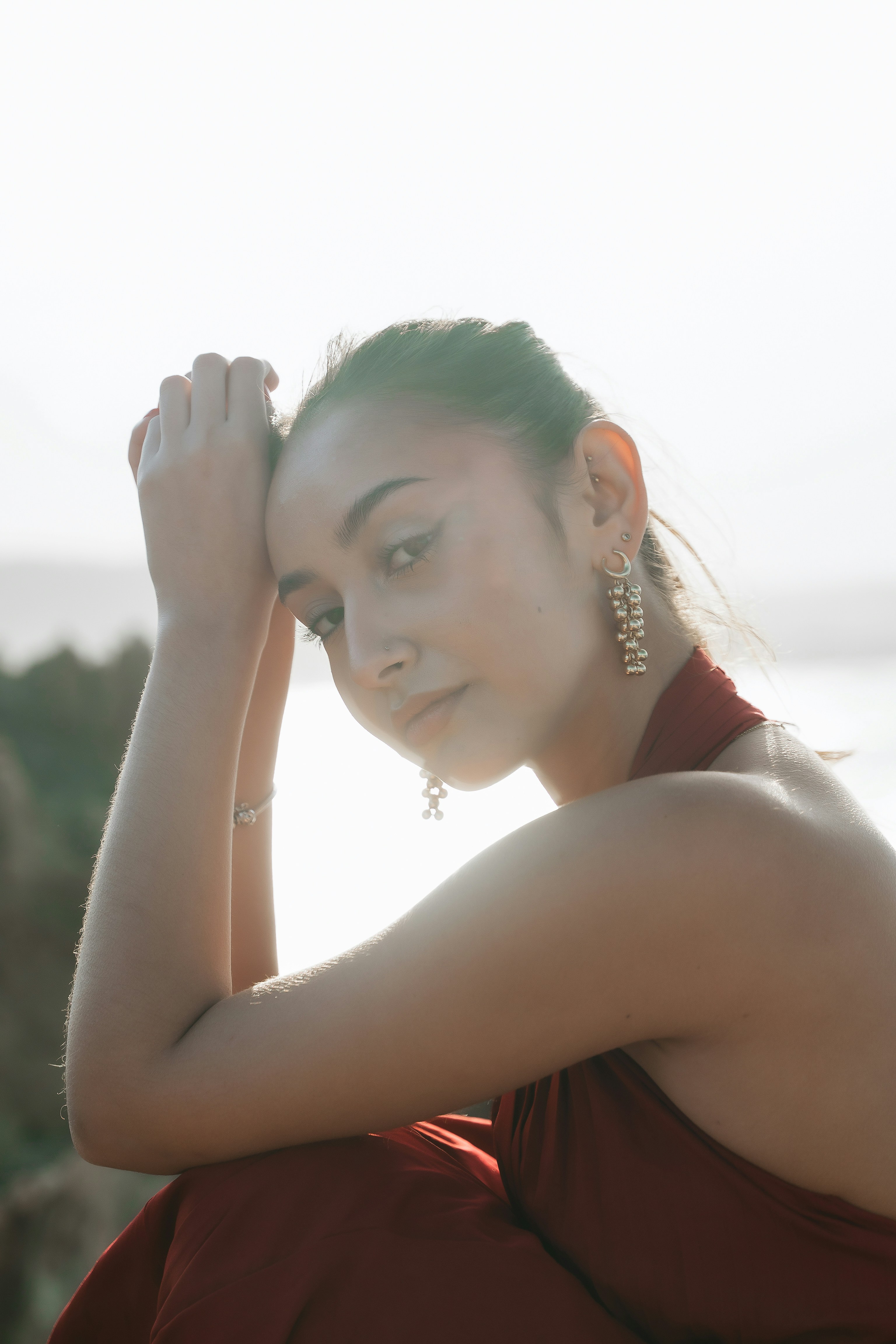 Soft Backlight Portrait in Waterfront Sunscape