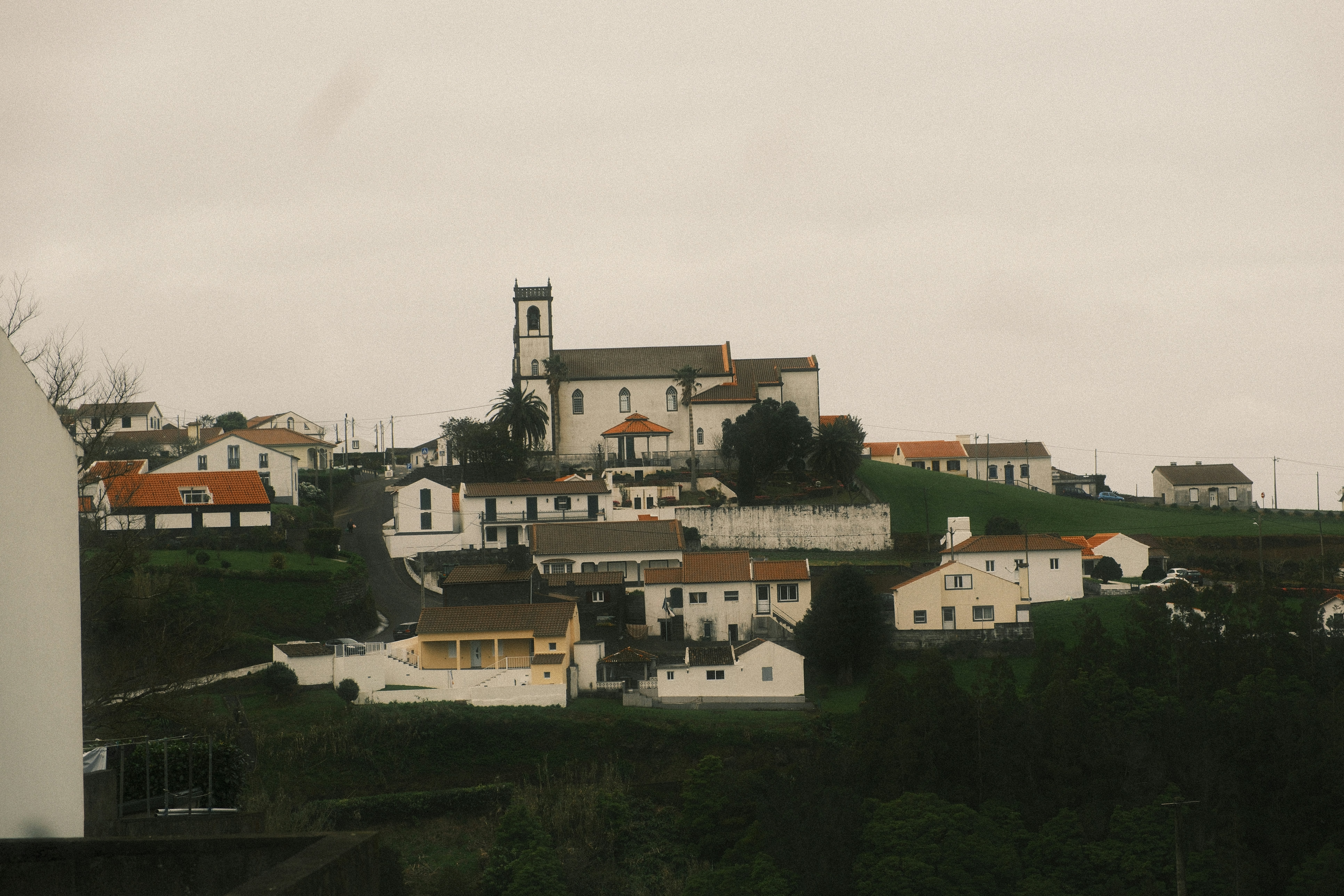Quiet Hilltop Village with a Timeless Church