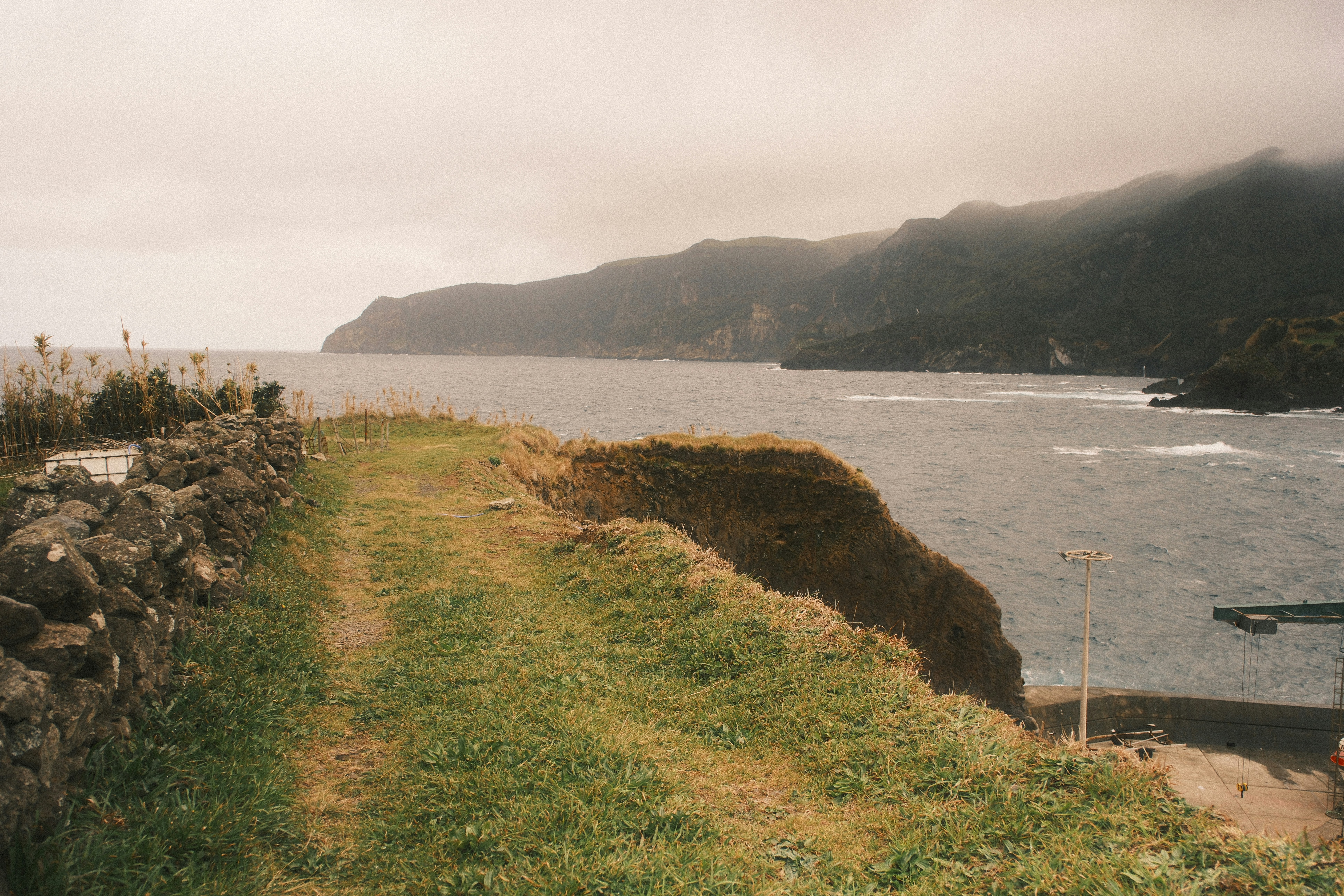 Coastal Path toward Misty Cliffs