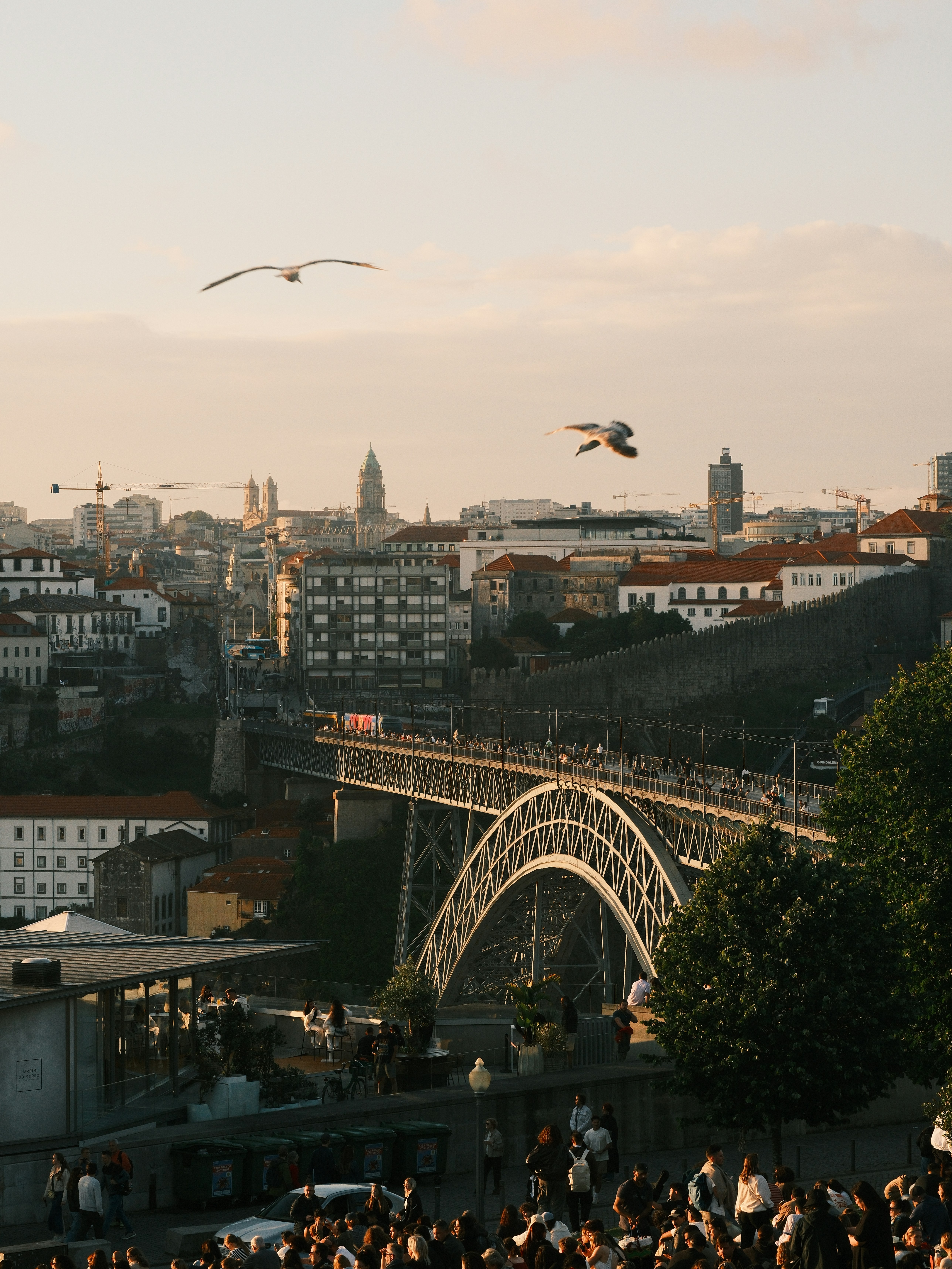 Golden Hour Over the Arched Bridge