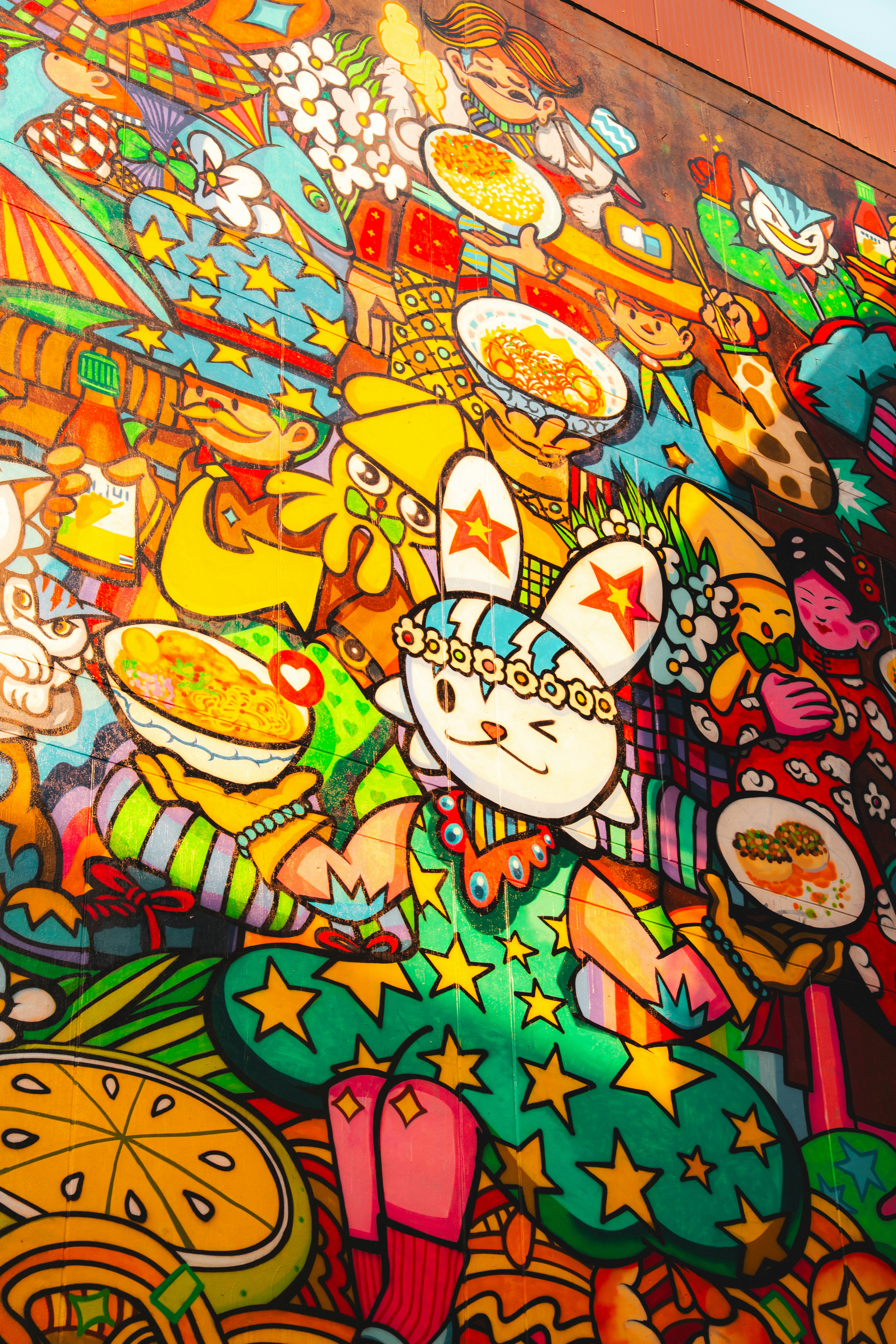 Kaleidoscopic Street Feast: A Sprightly Parade of Colors