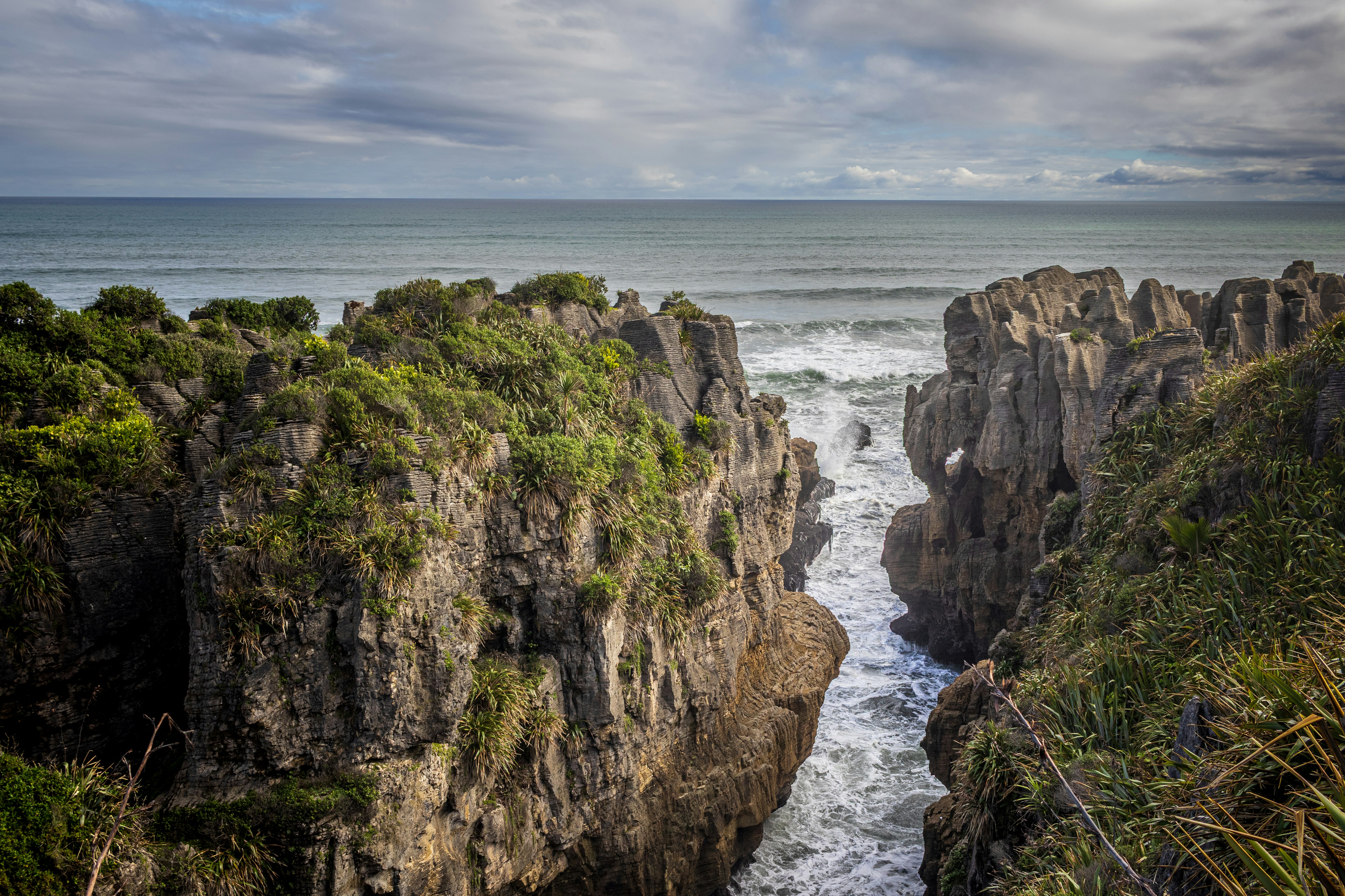 Limestone Sentinels Meeting the Sea