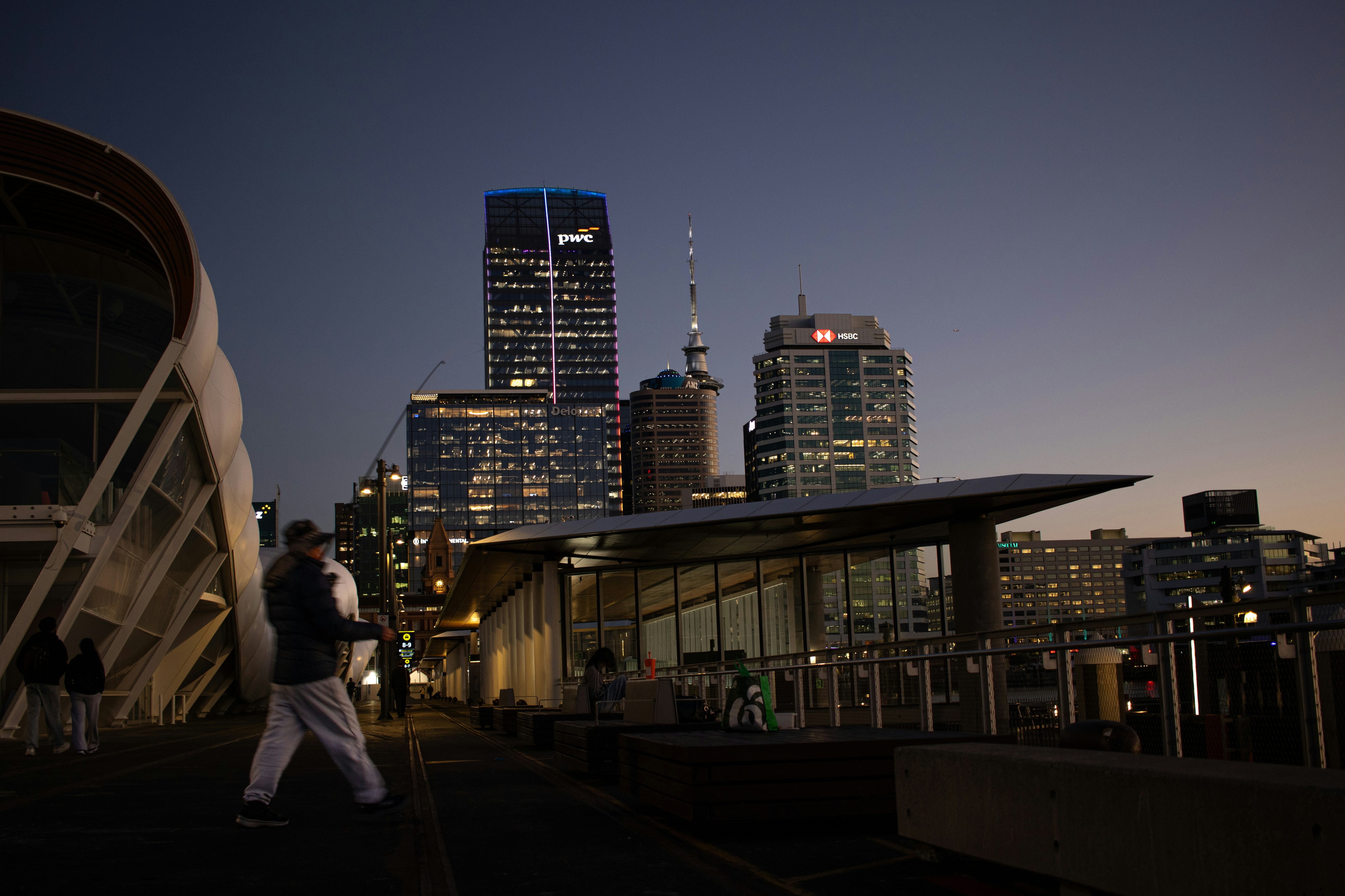 City at Dusk: Evening Silhouettes over a Modern Skyline