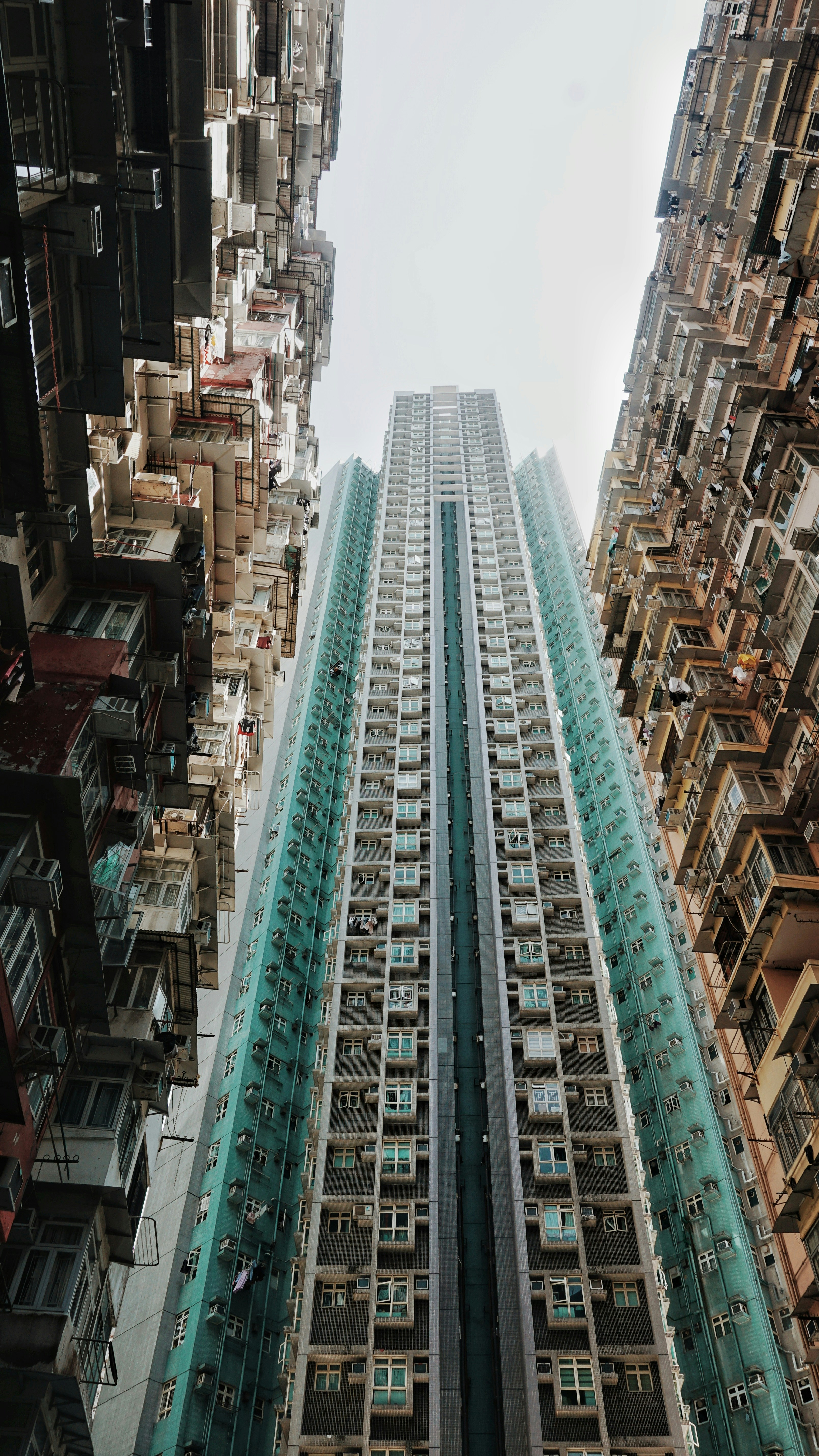 Skyward Pulse: A Towering Canyon of Concrete