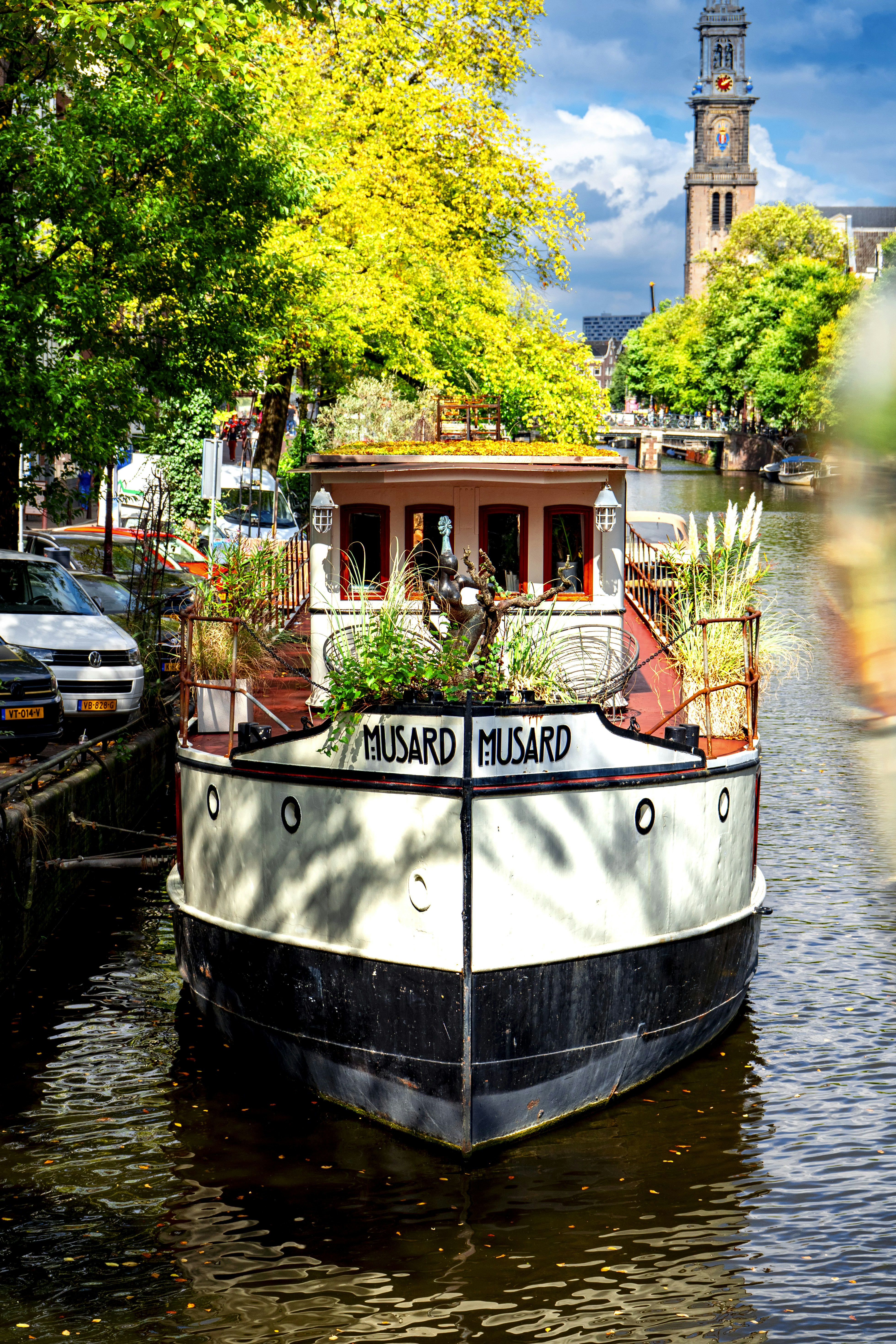 Broadboat on the Canals: Sunlit Route to Musard