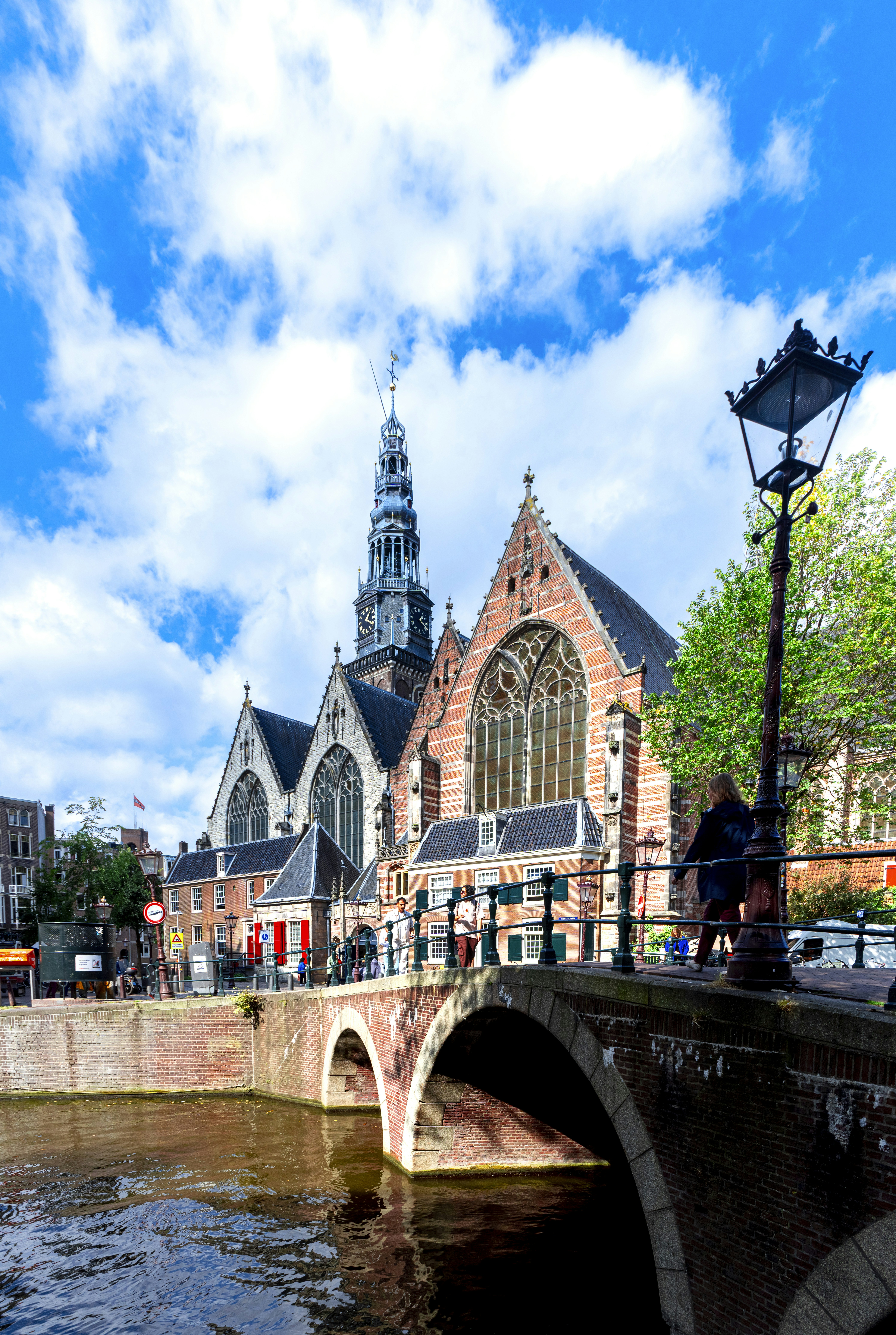 St. Catherine’s Church by the Amsterdam Canal, Bathed in Afternoon Light