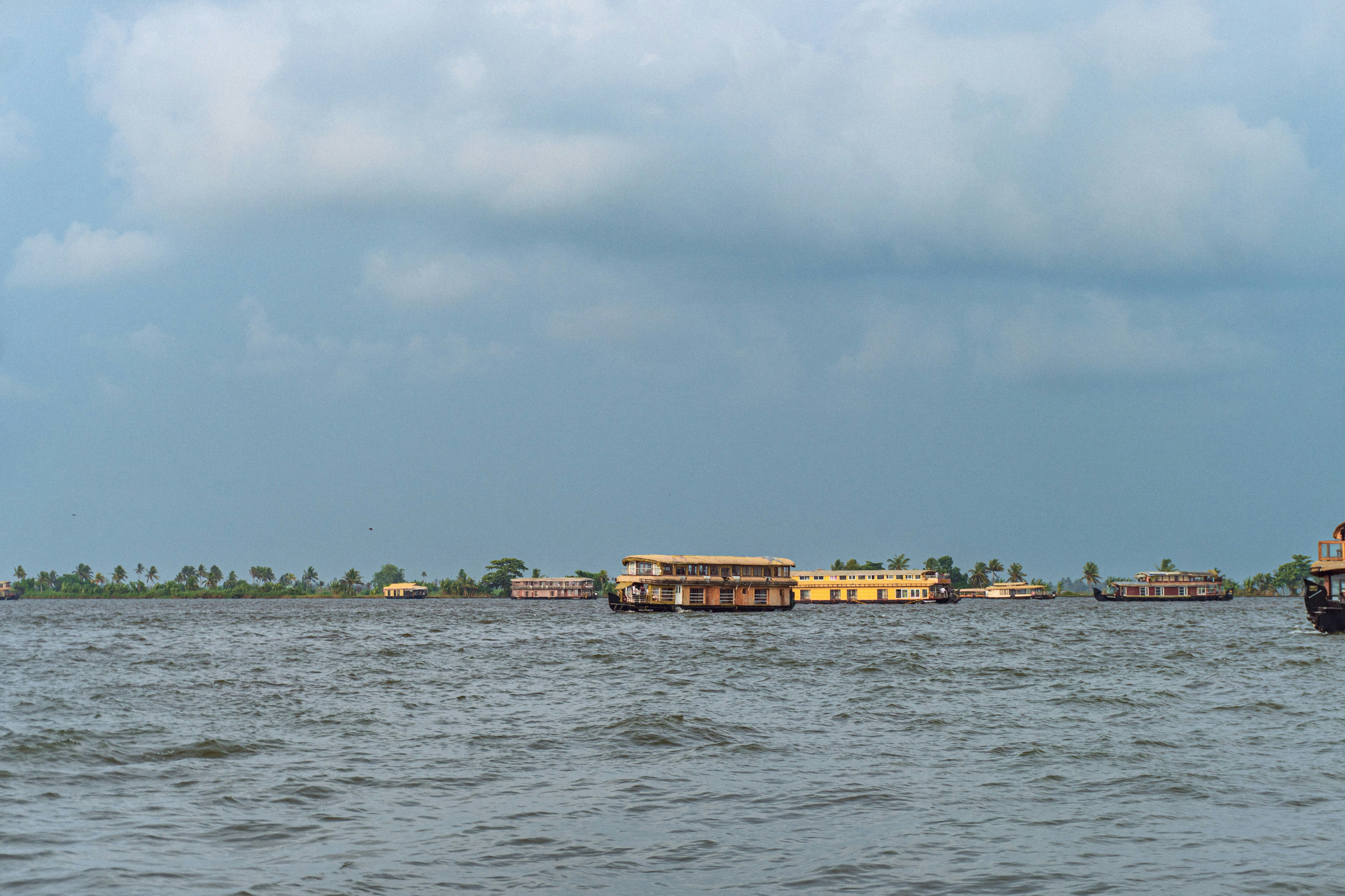 Floating Village on a Calm Horizon