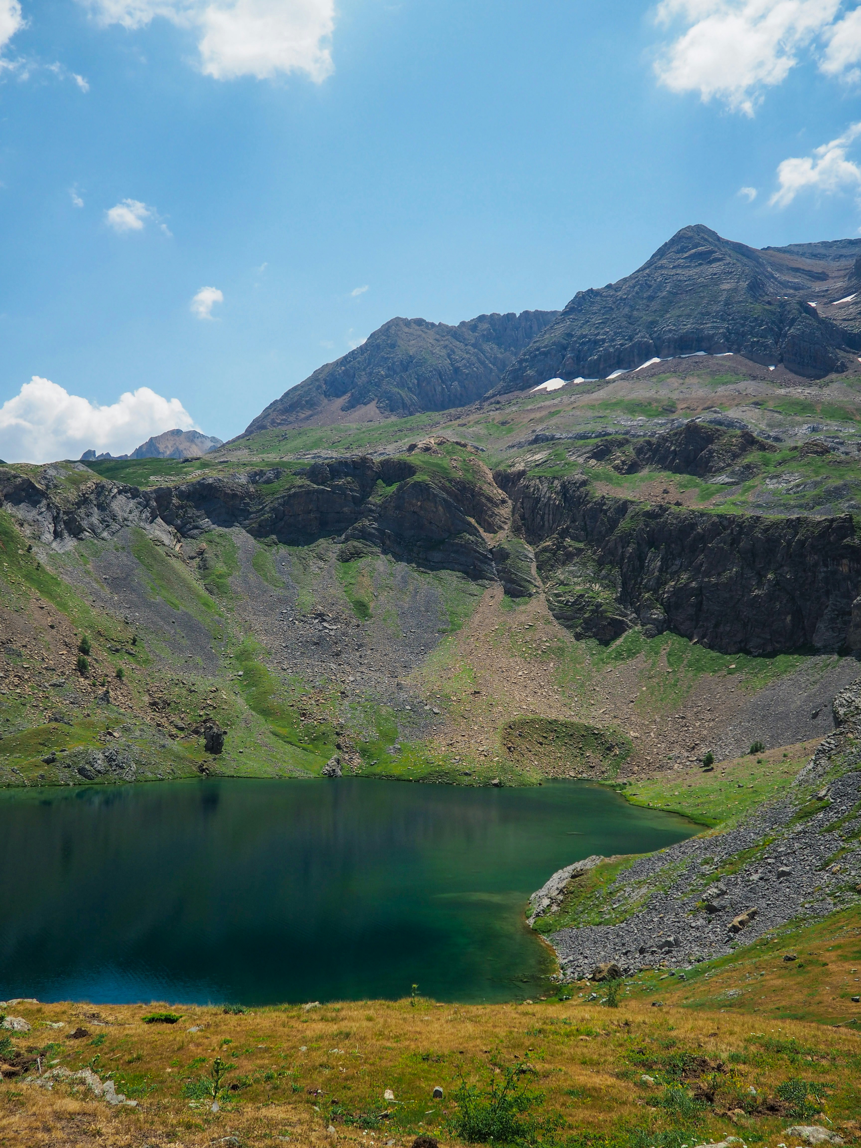 Crater Lake at the Edge of a Weathered Caldera