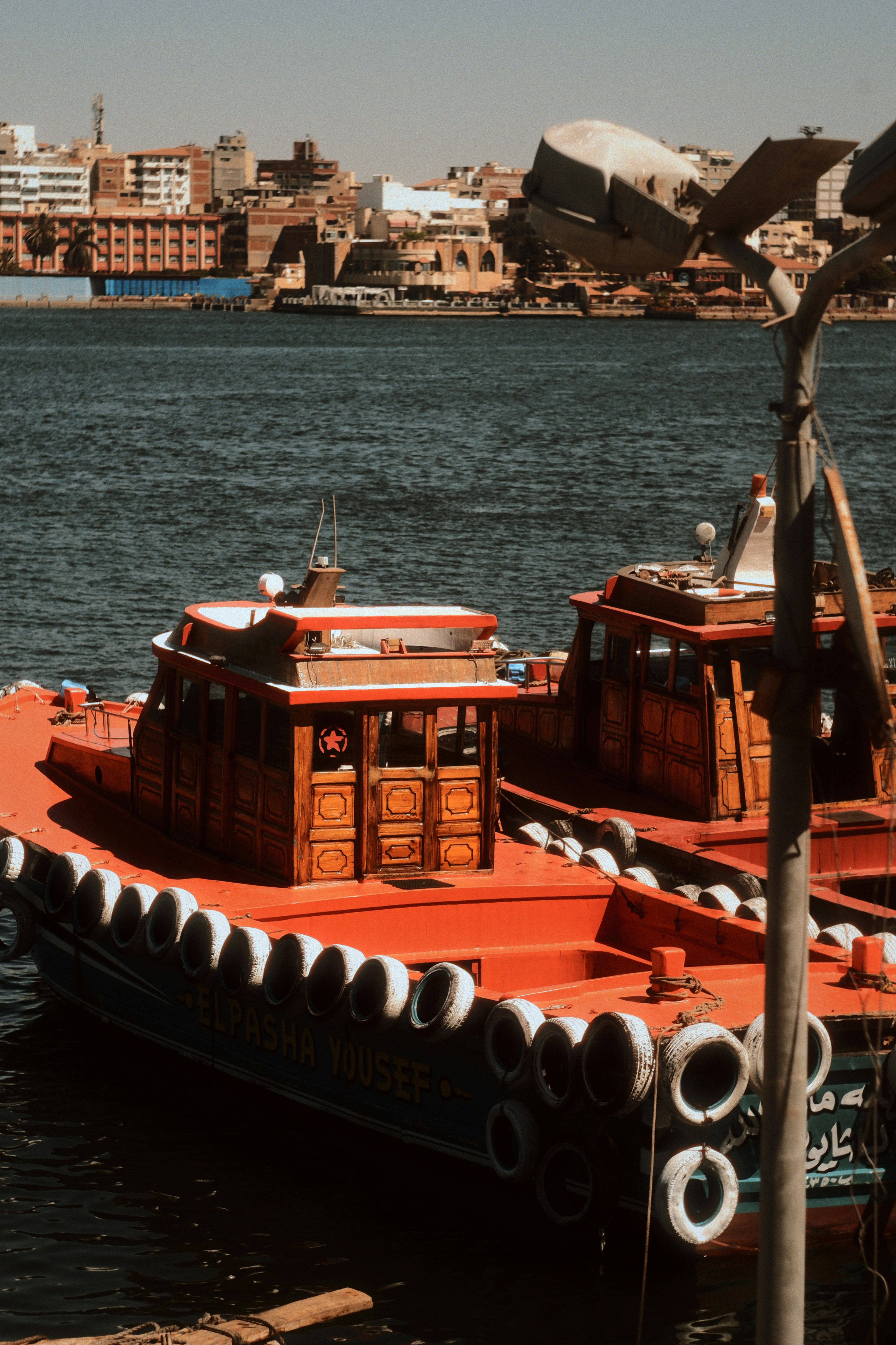 Red Harbor Boats at Dusk: A Test of Color and Linework