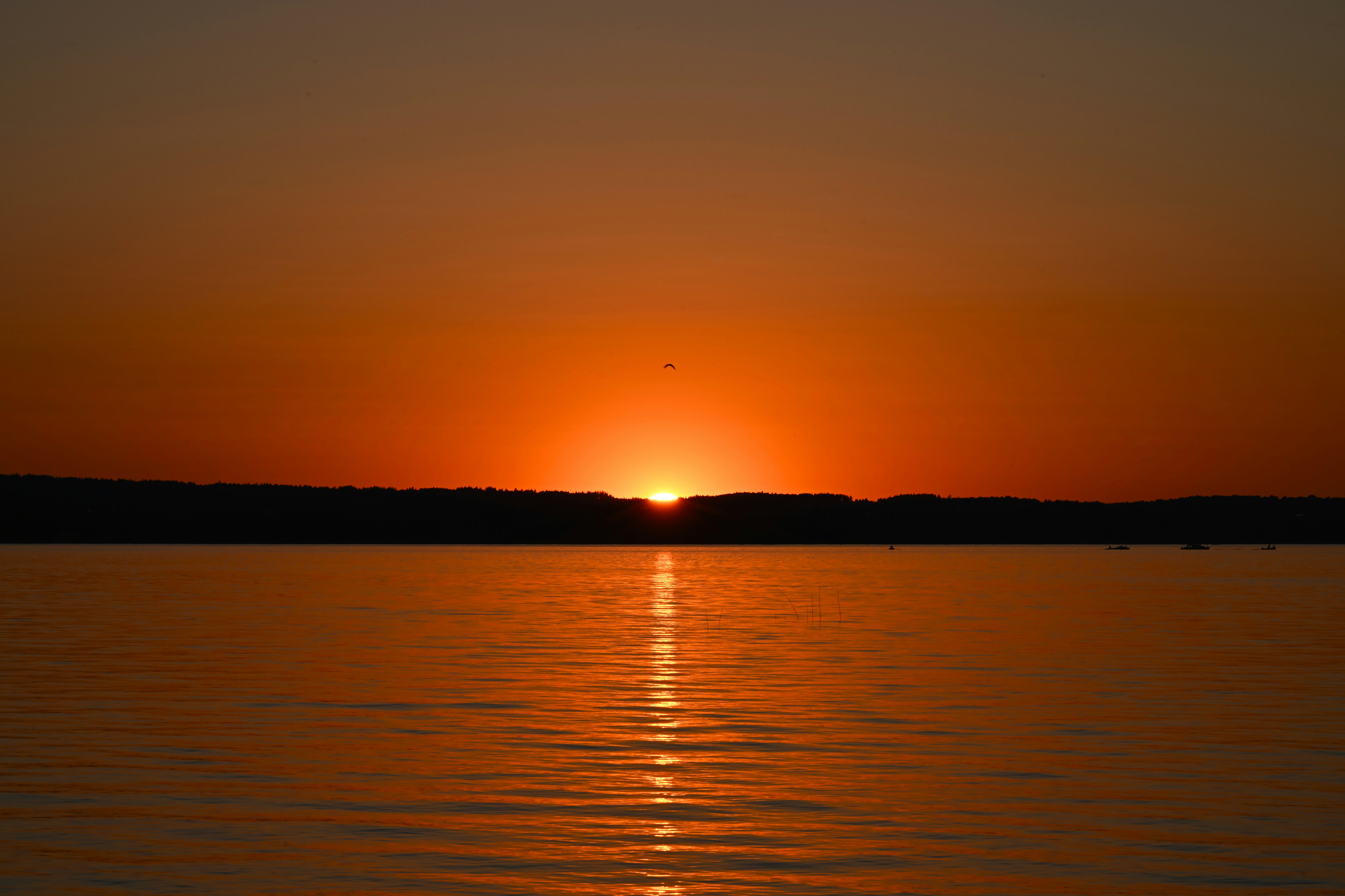 Center of Glow: A Sunset Cresting the Horizon