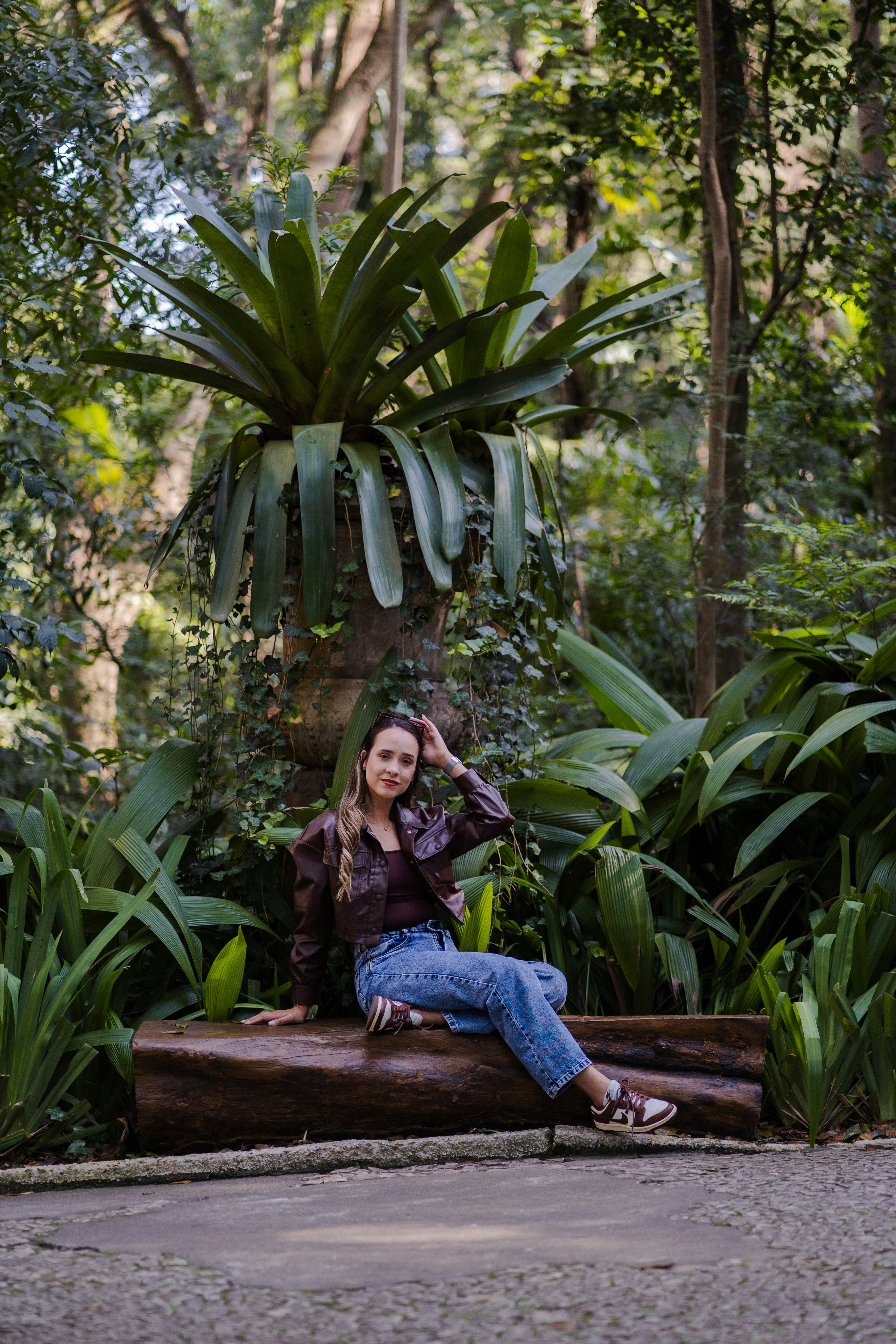 Serene Moment in a Lush Urban Jungle