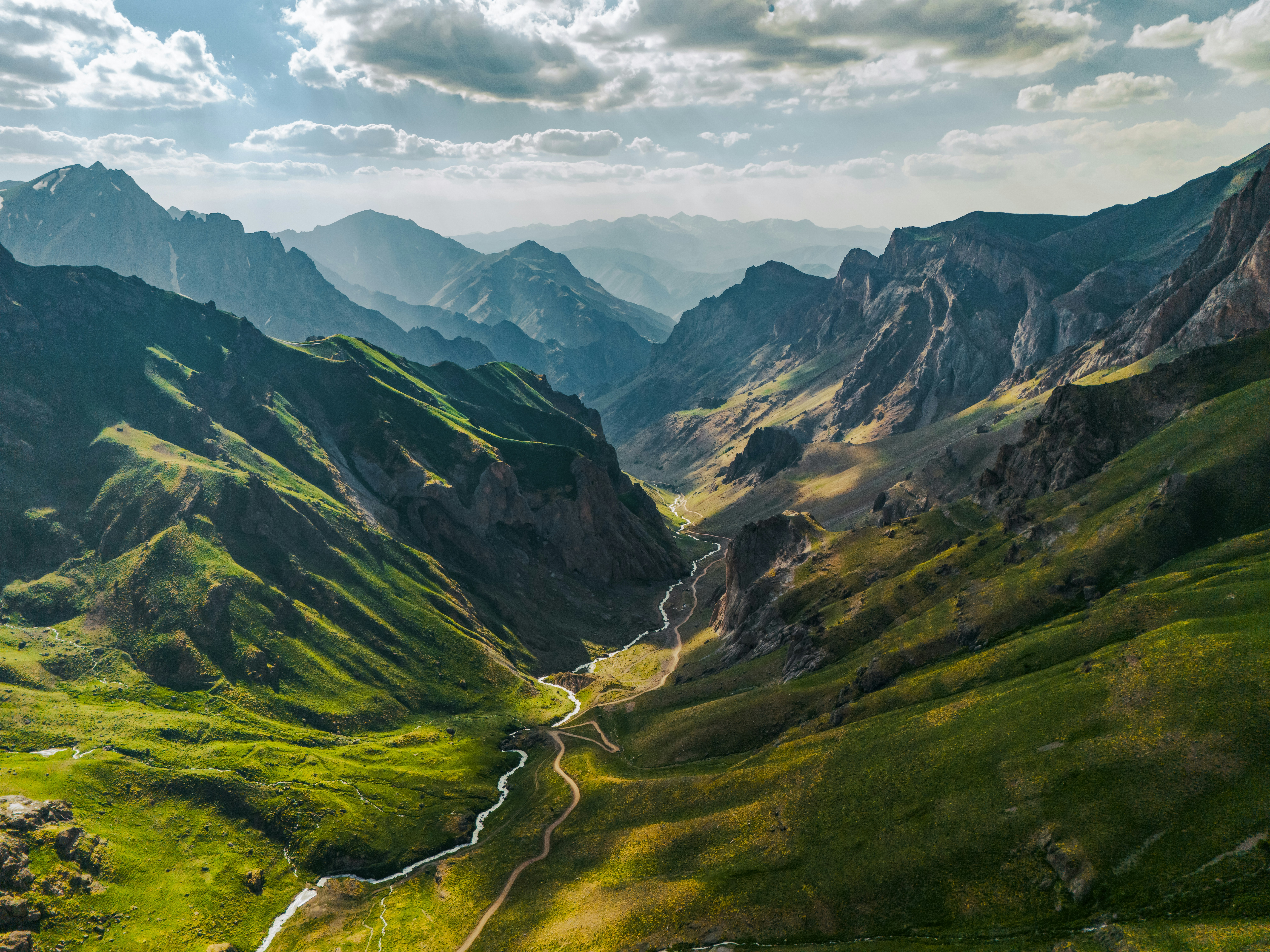 Valley Ribbon: A Winding Path Through Alpine Light